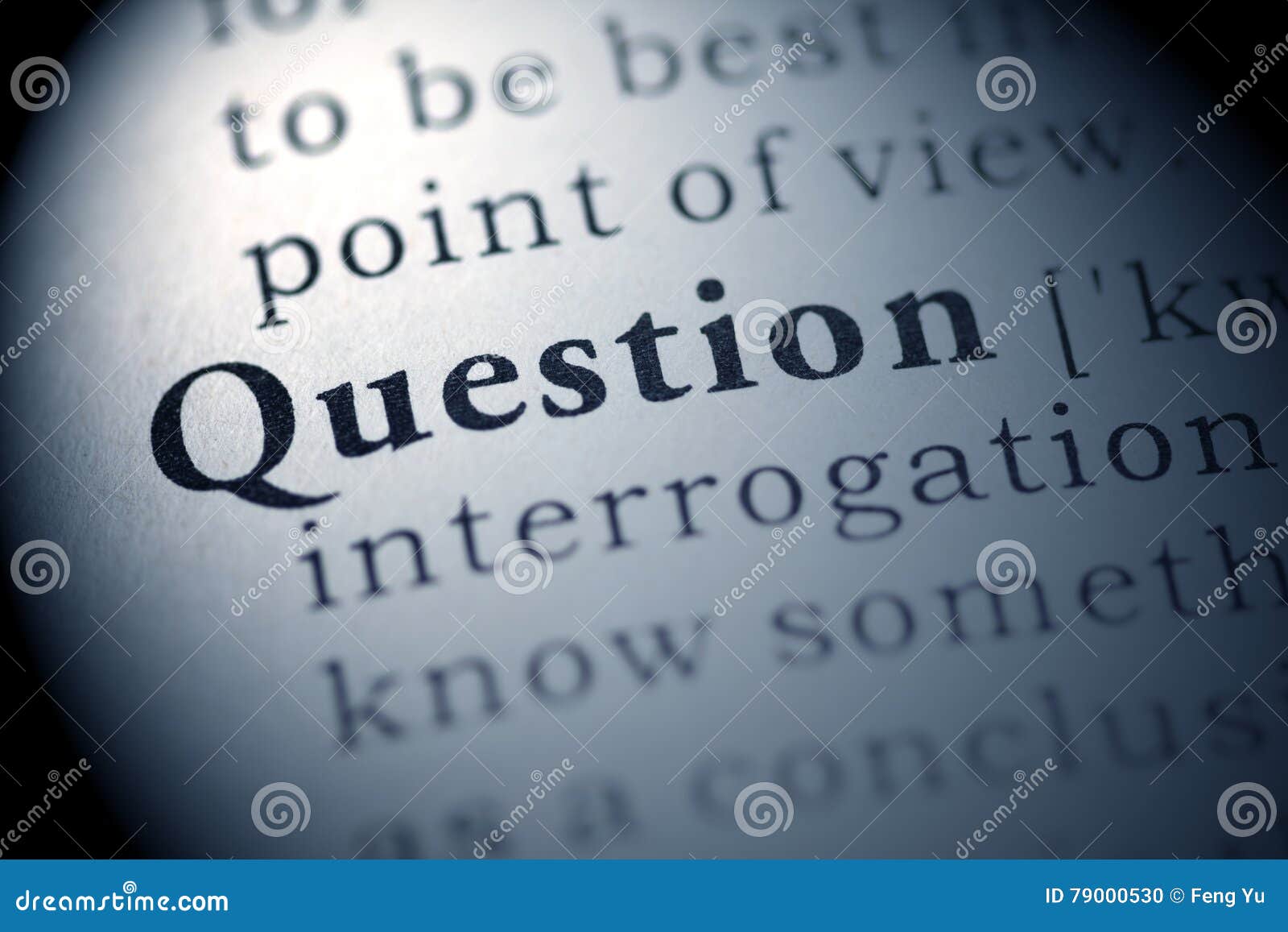 Question stock photo. Image of word, blue, book, close - 79000530
