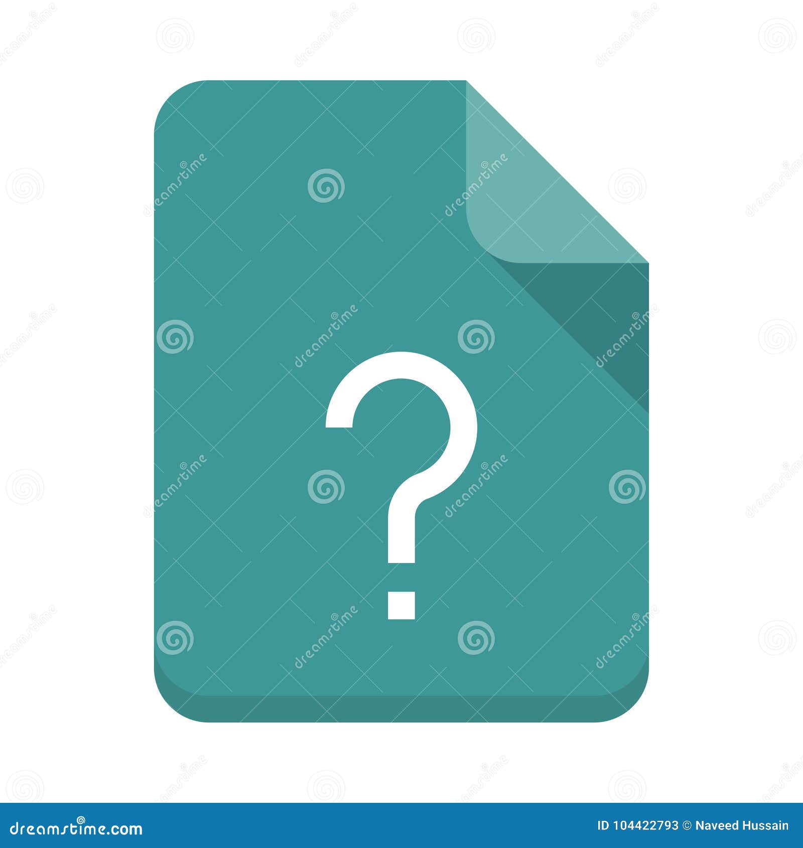 Question File Vector Flat Icon Stock Illustration - Illustration of ...