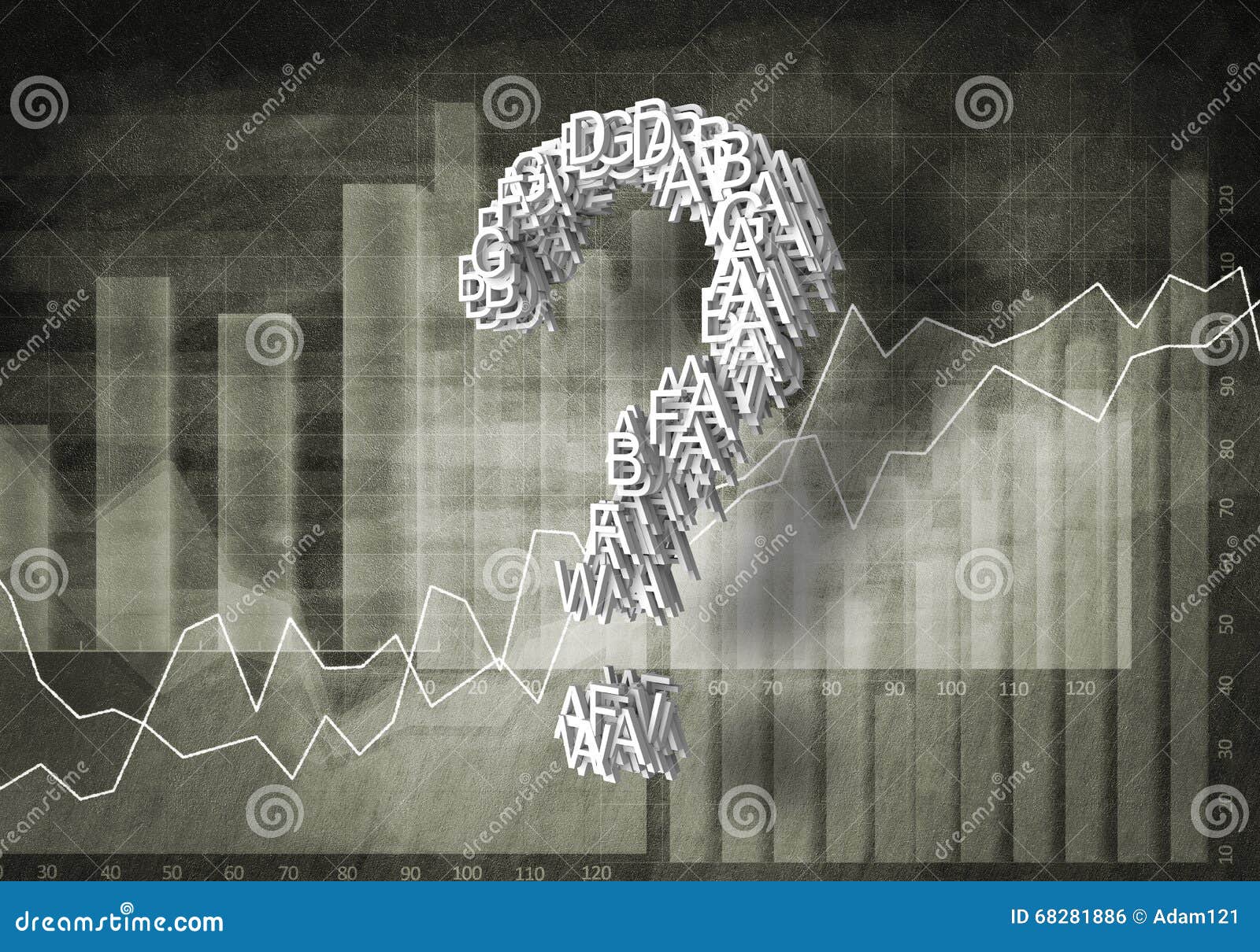 Question of Financial Growth Stock Photo - Image of analytics, making ...