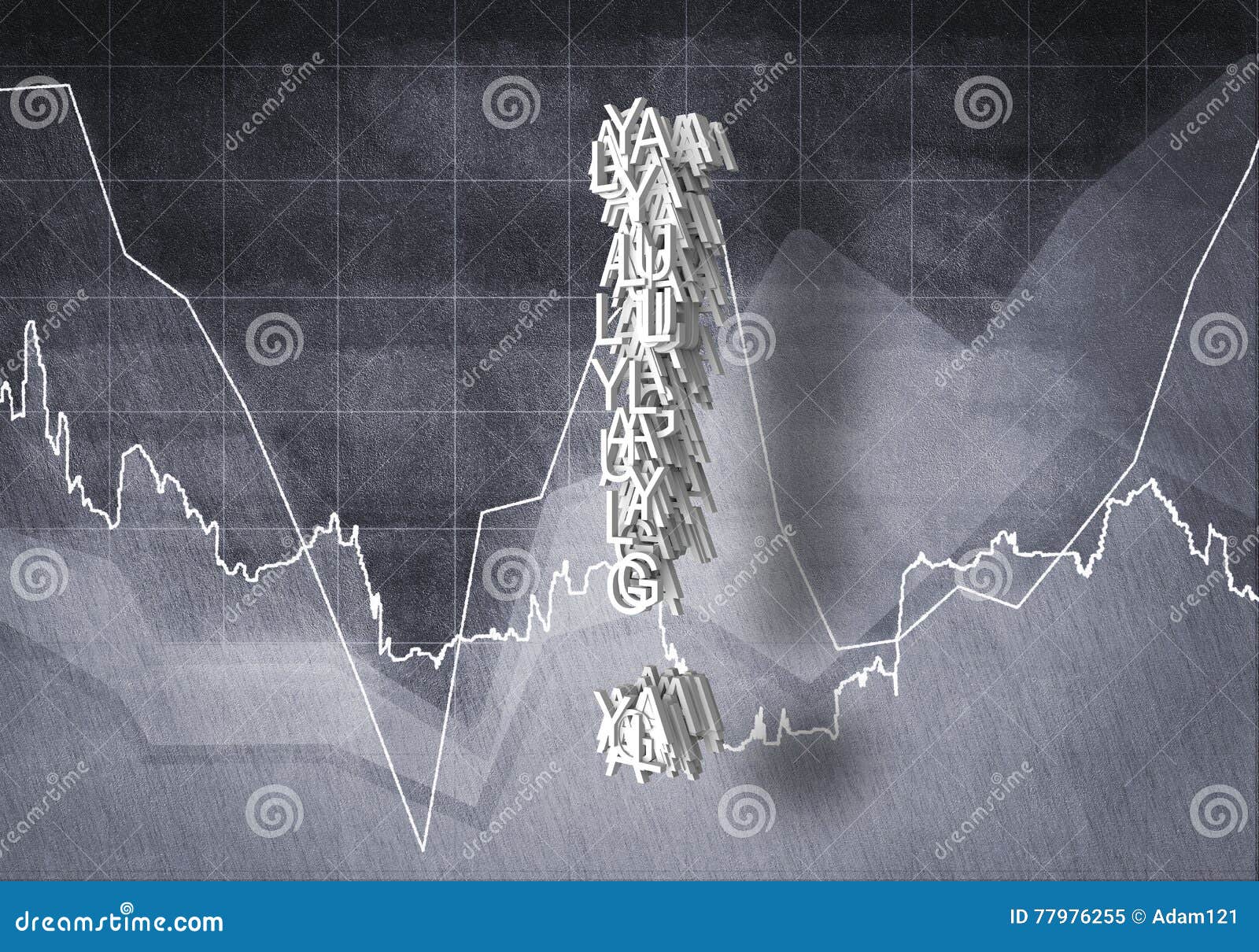 Question of Financial Growth, 3D Rendering Stock Illustration ...