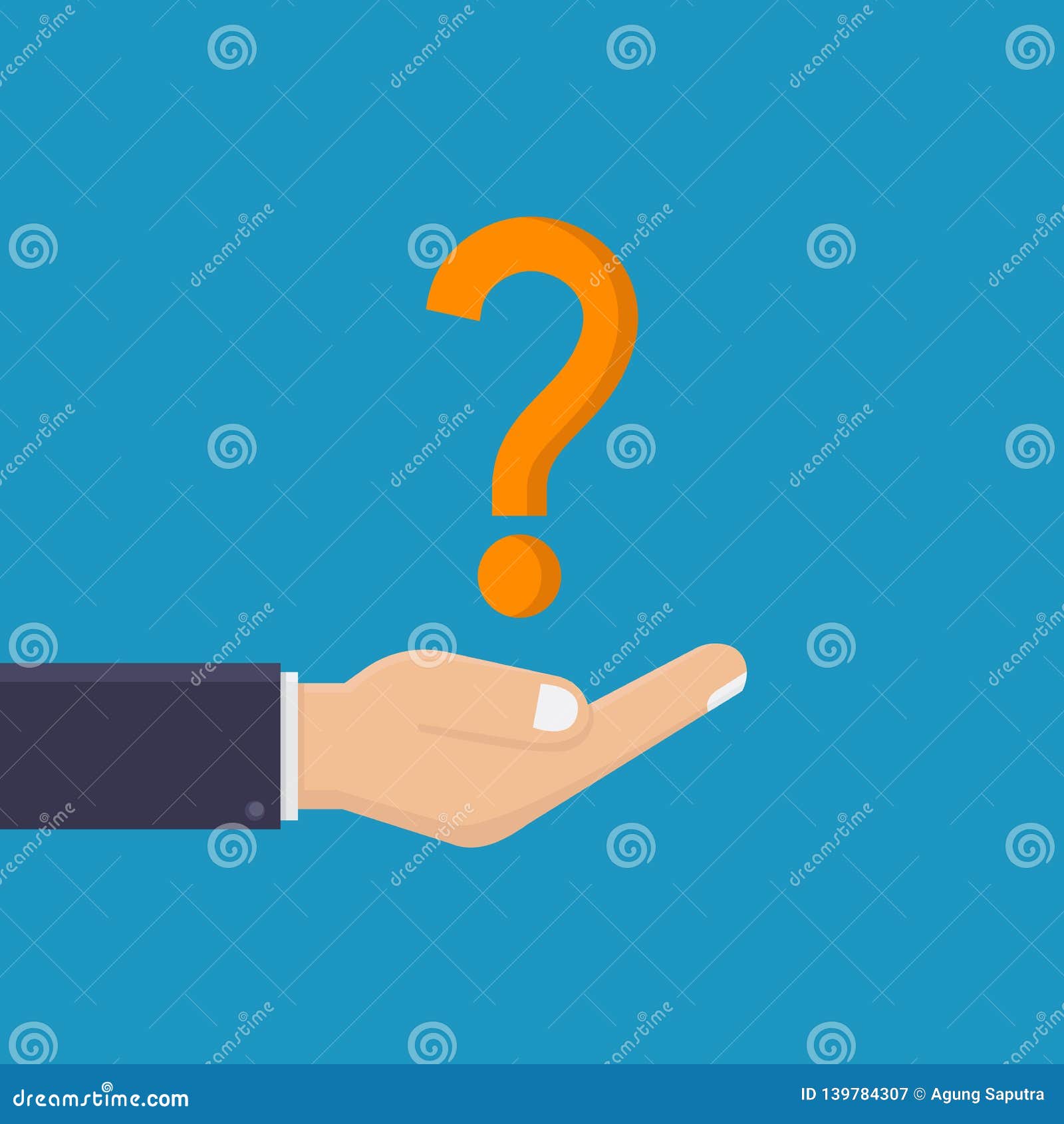 Question, Flat Design Vector Illustration Stock Vector - Illustration ...