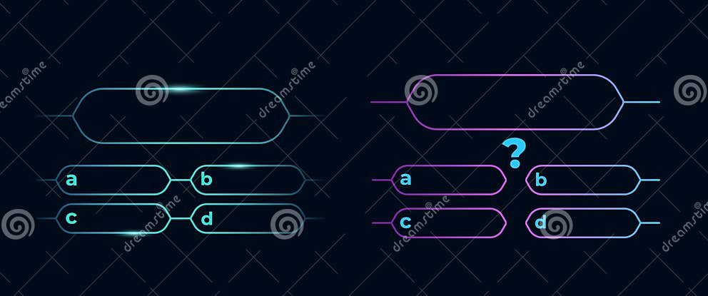 Question Frame for Quiz Game in Colorful Style with Gradient. Stock ...