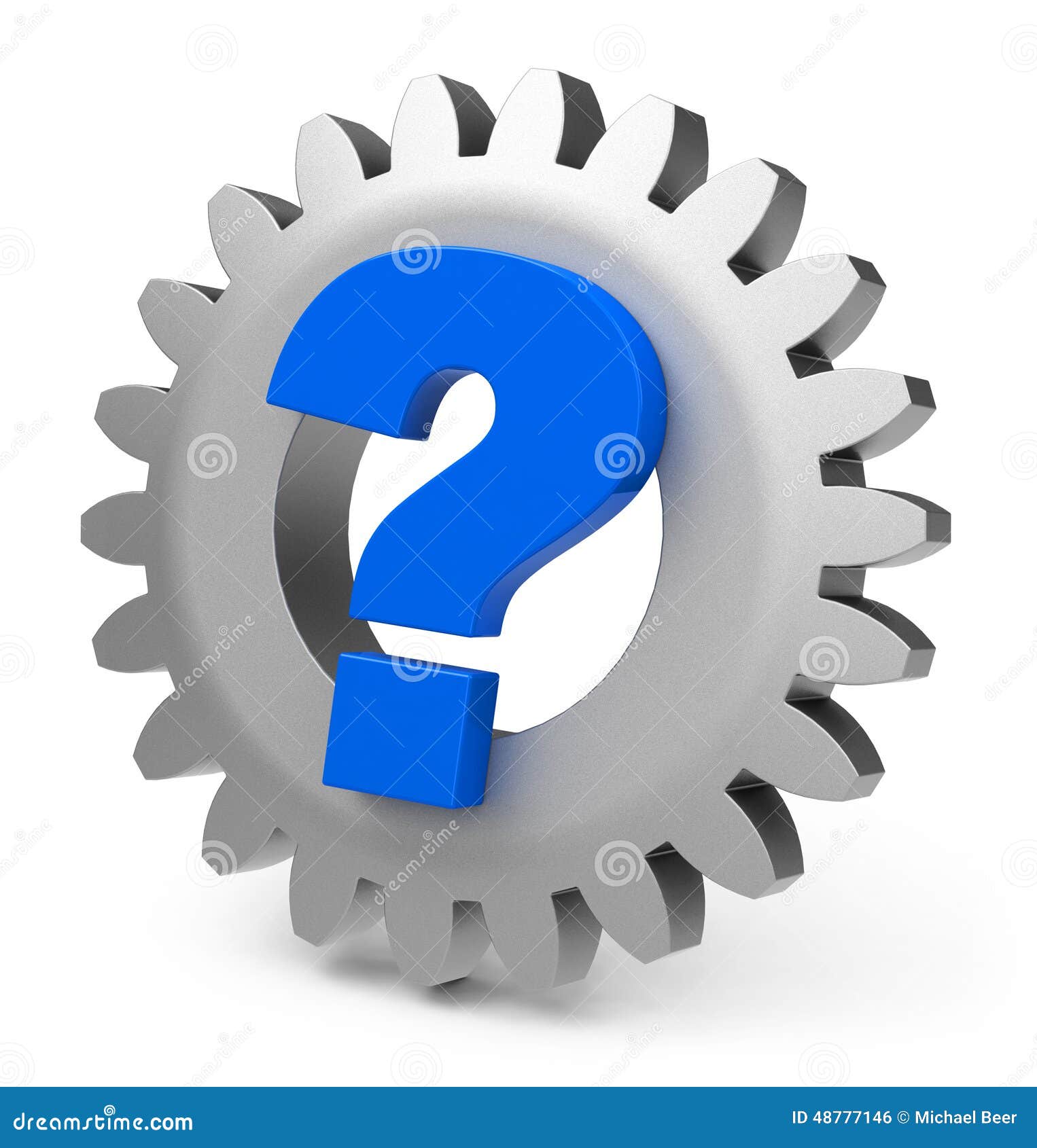 The question gear stock illustration. Illustration of power - 48777146