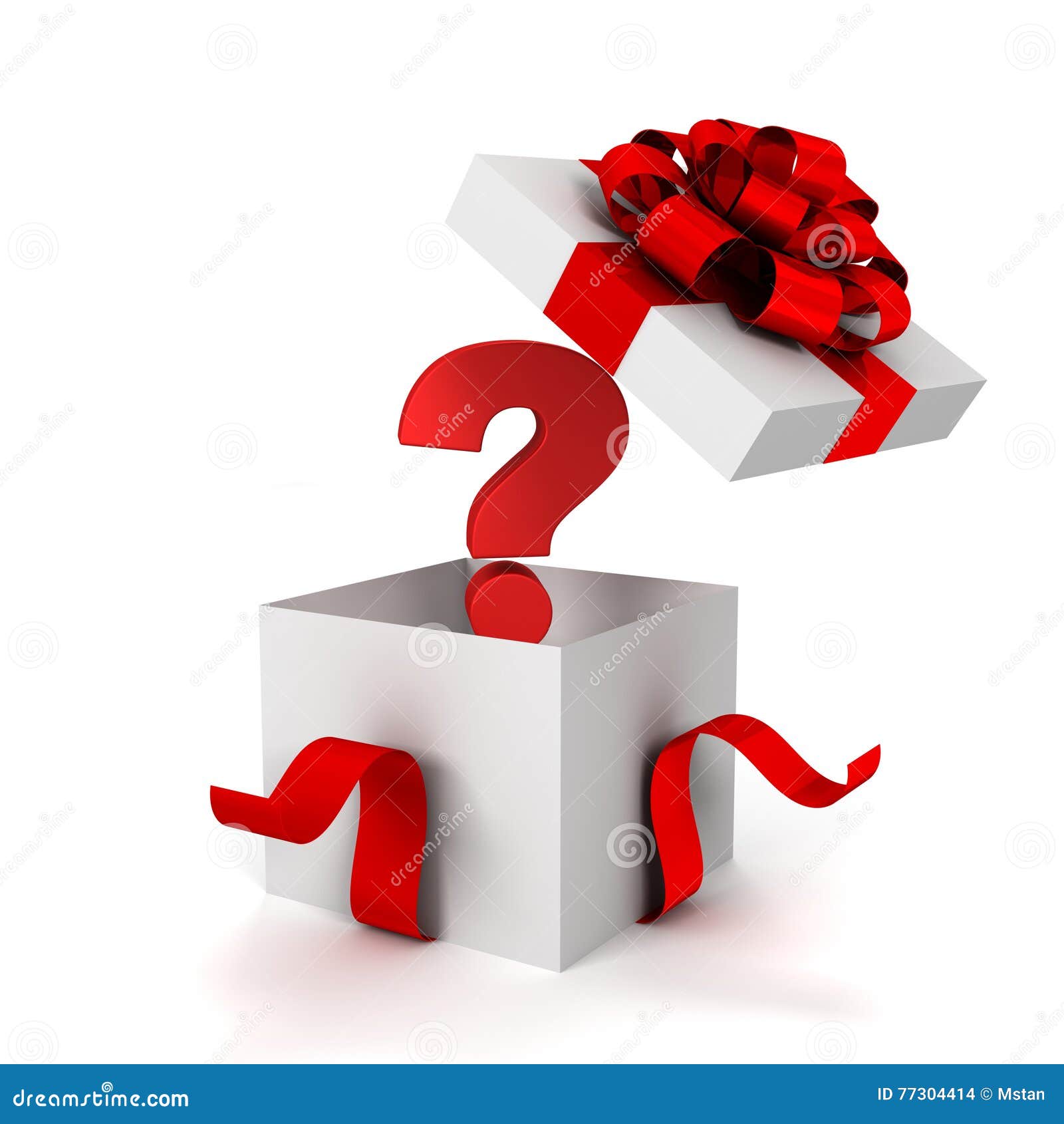 Question Gift Box 3d Illustration Stock Illustration - Illustration of ...