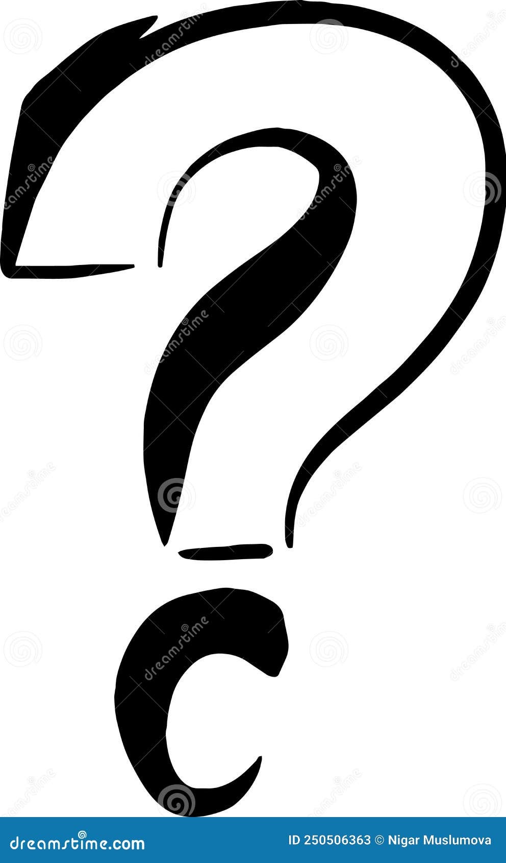 Question, Hand Draw Line Vector Illustration Stock Vector ...