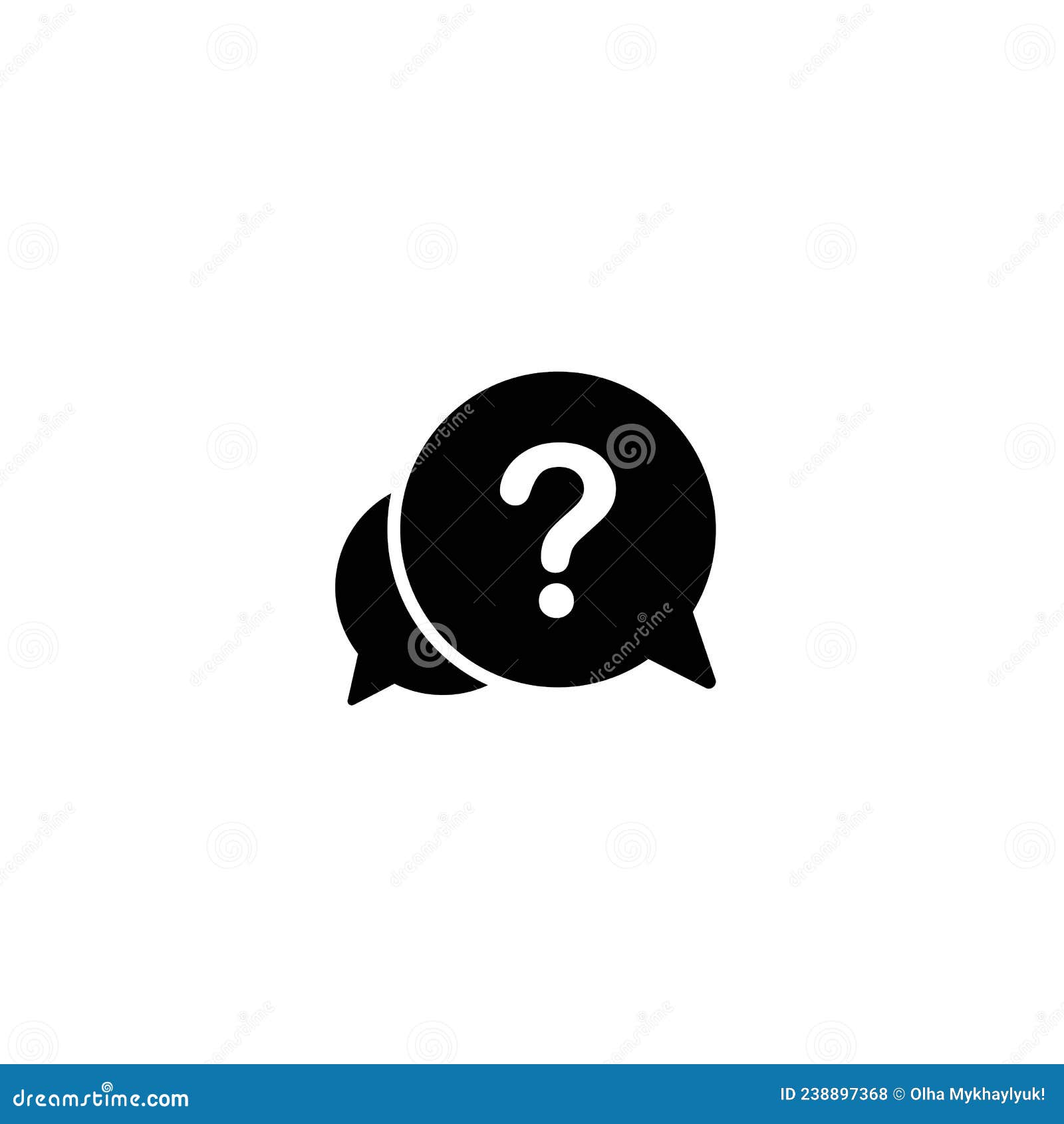 Question, Help Or Inquiry Simple Icons Set Designed In Filled And ...