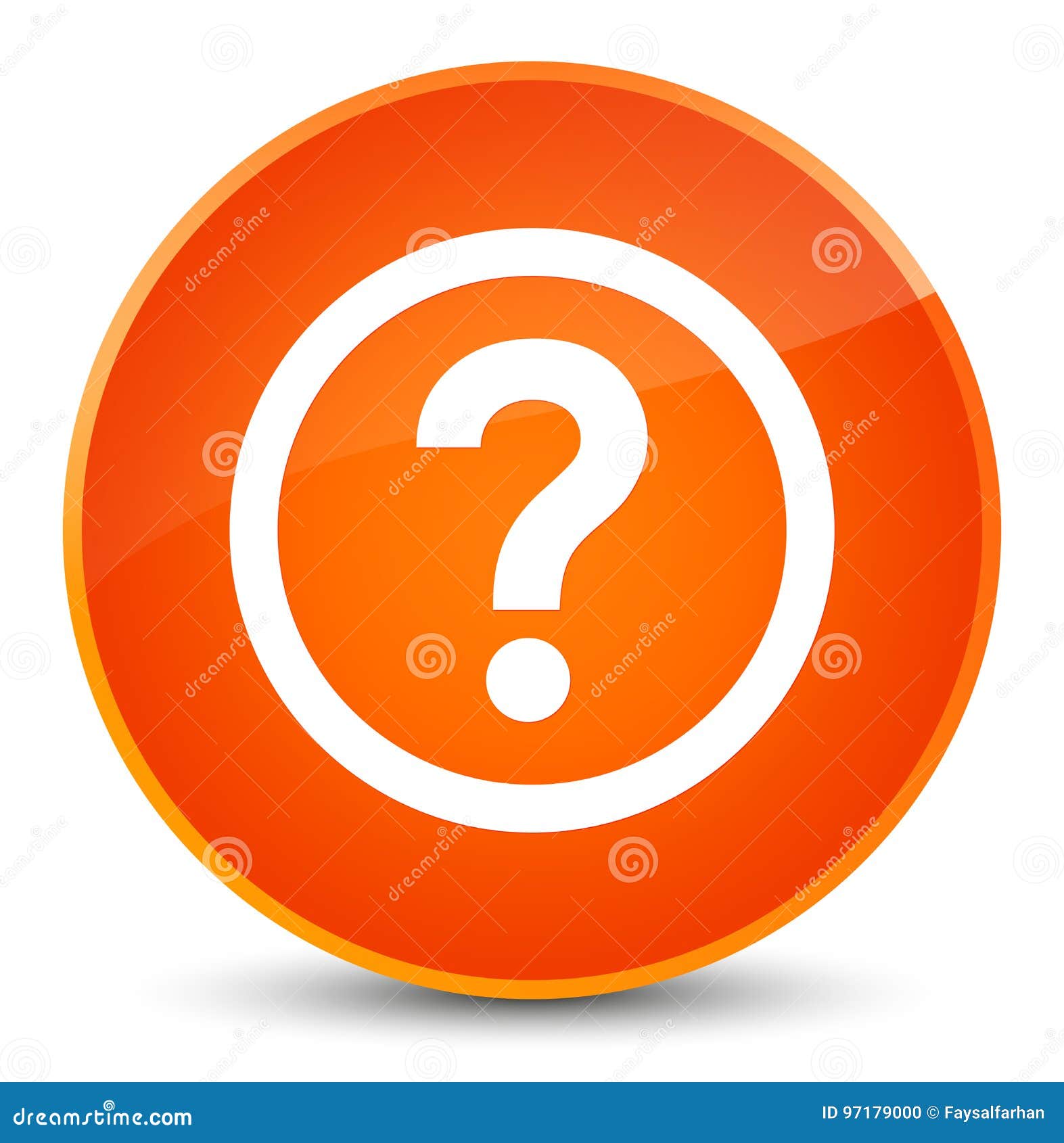 Question Icon Elegant Orange Round Button Stock Illustration ...