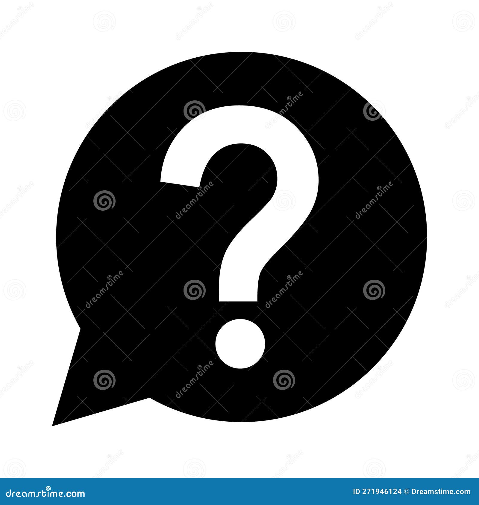 Question Icon Mark, Help or Ask Bubble Graphic Symbol, Web Faq Vector ...