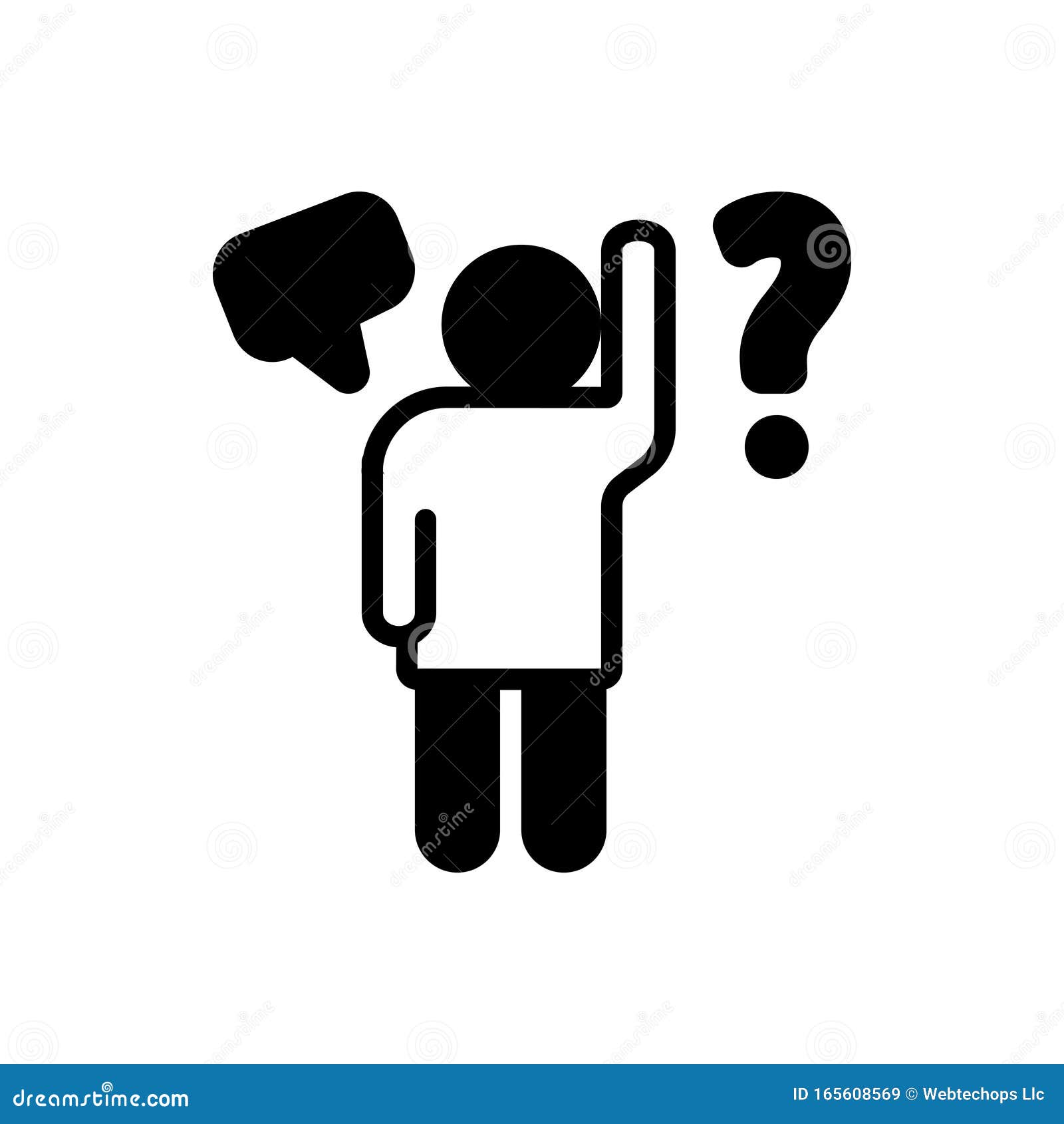 Black Solid Icon for Question, Query and Interpellation Stock ...