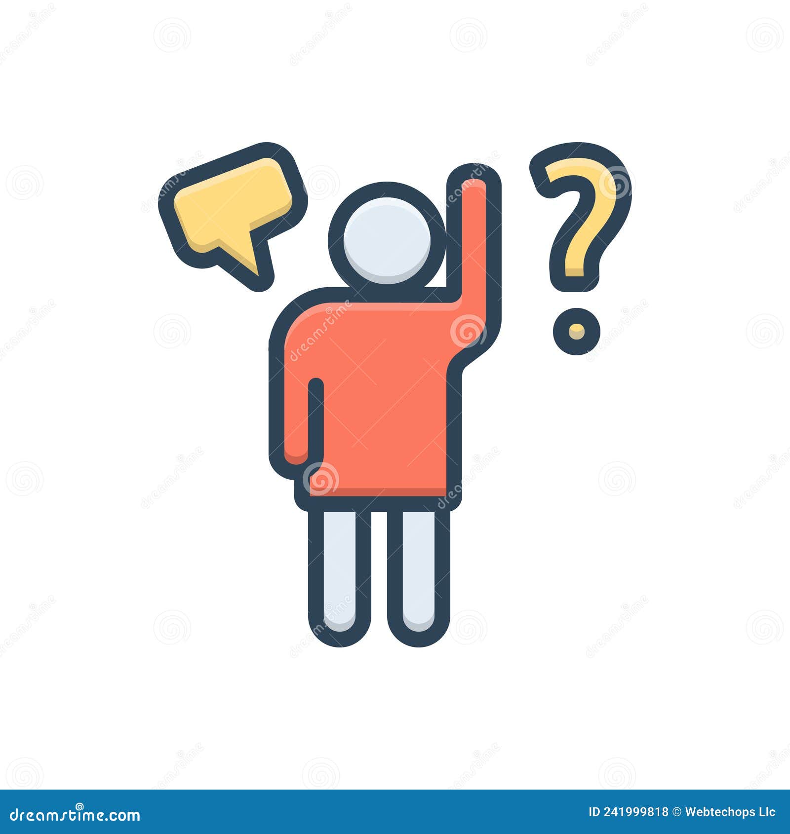 Color Illustration Icon for Question, Query and Interpellation Stock ...