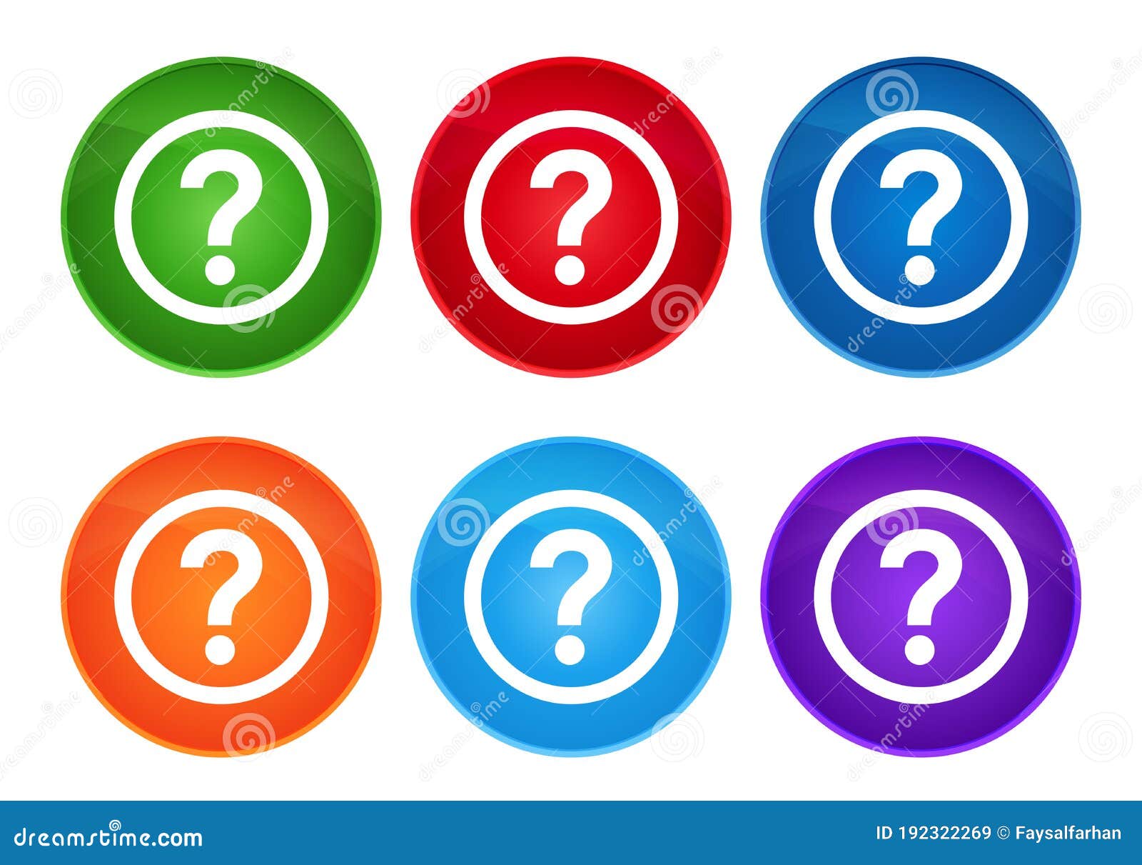 Question Icon Super Round Button Set Glass Design Stock Vector ...