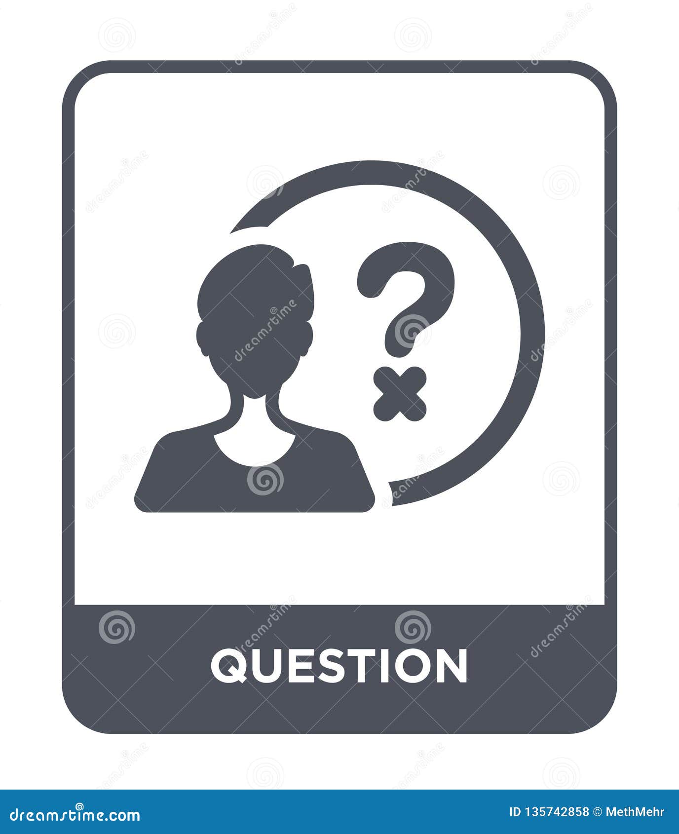 Question Icon in Trendy Design Style. Question Icon Isolated on White ...
