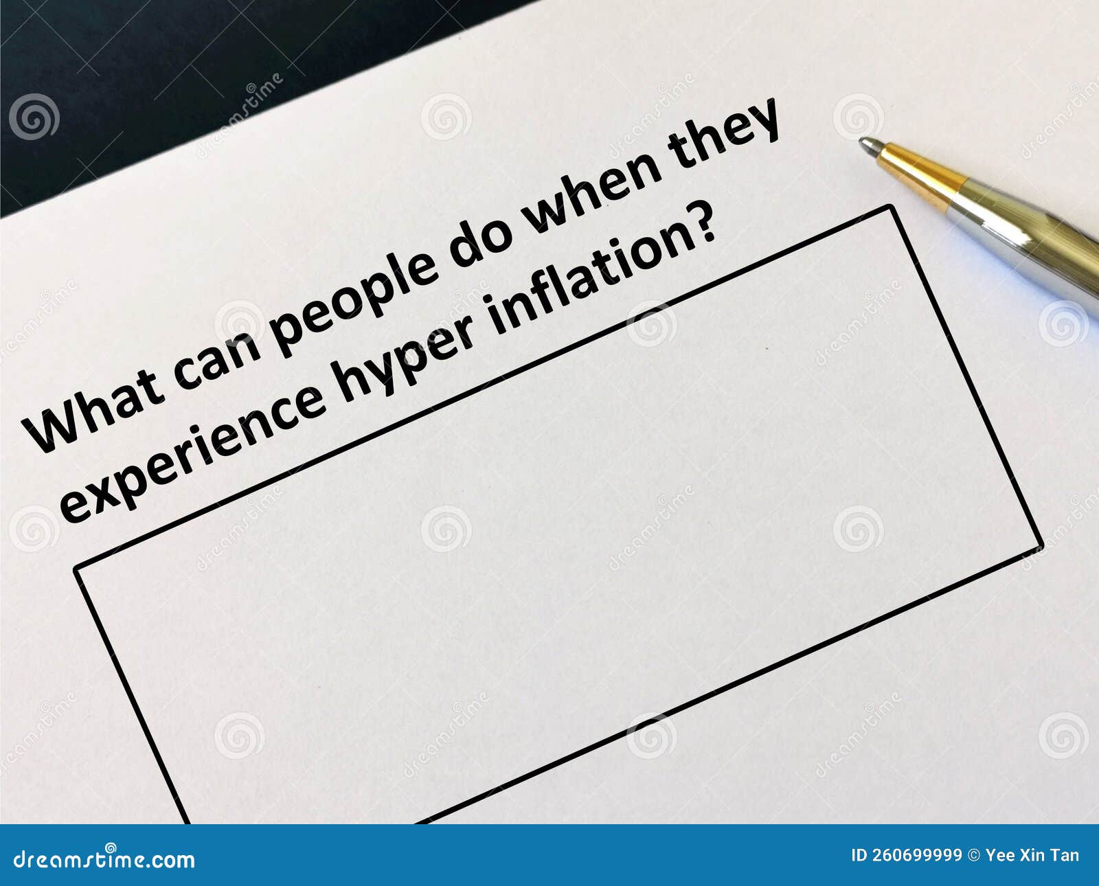 Question about inflation stock image. Image of awareness - 260699999