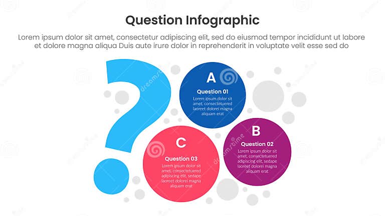 Question Infographic Template Banner with Big Question Symbol with ...