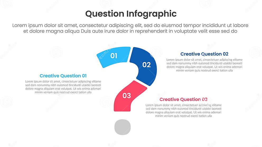 Question Infographic Template Banner with Big Question Symbol Slice ...