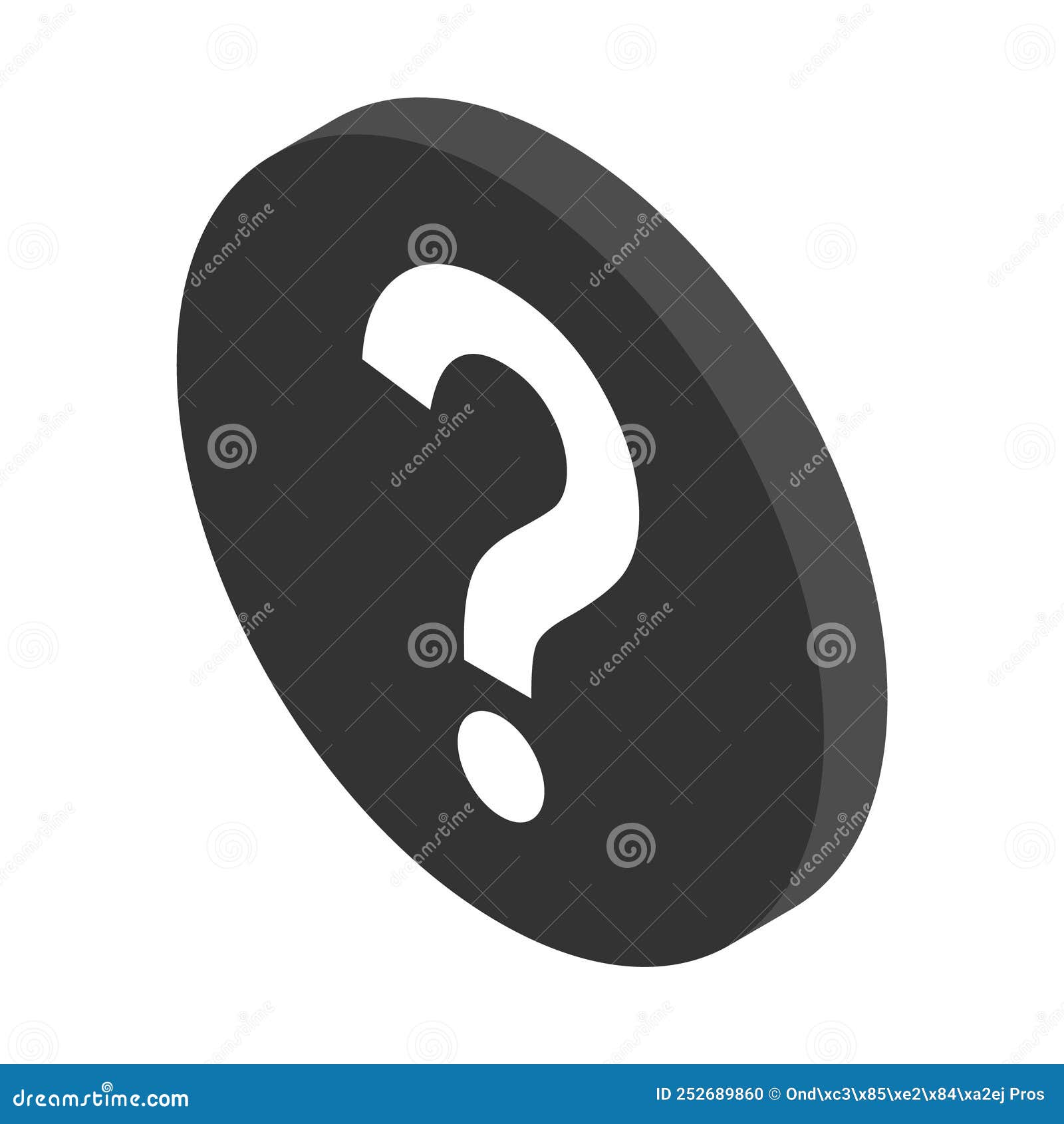 Question Isometric Icon Mark, Help or Ask Bubble Graphic Symbol, Web ...