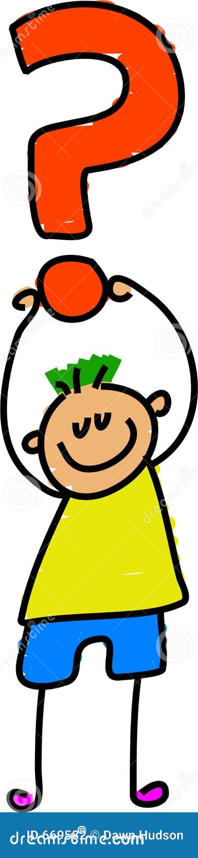 Question kid stock illustration. Illustration of toddlers - 669582