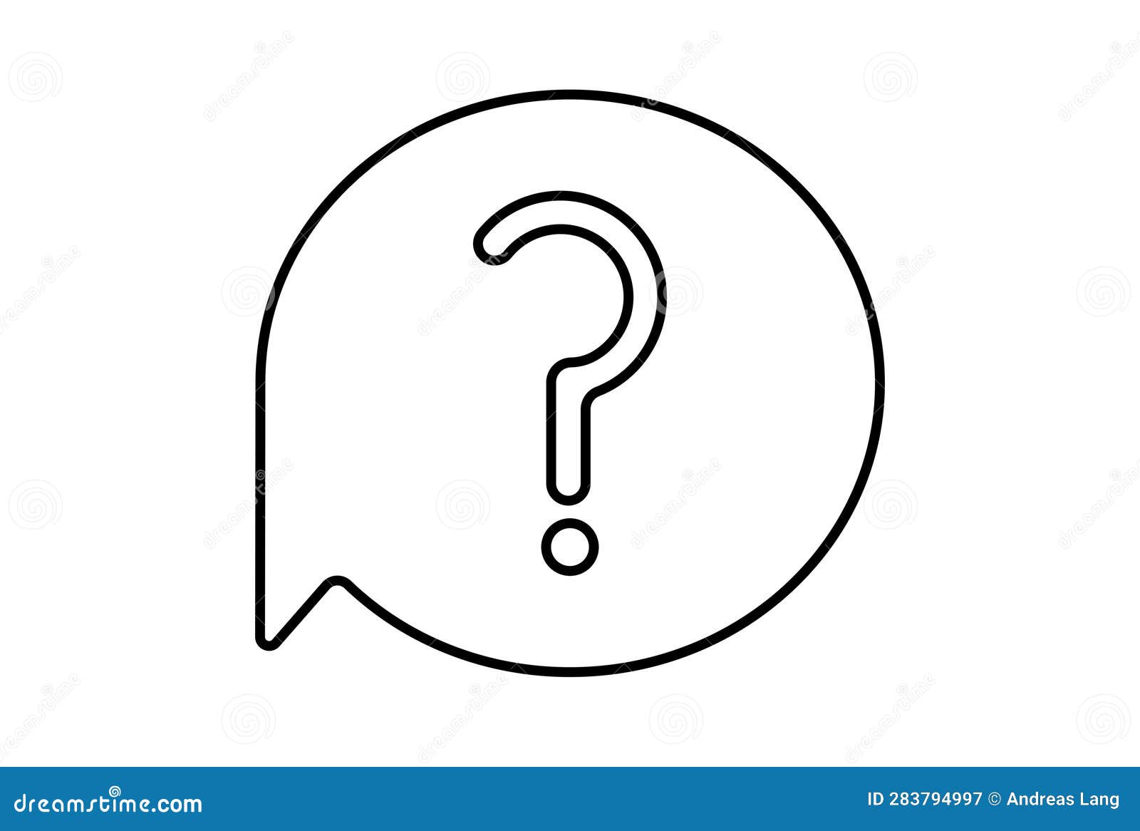Question Line Icon Black Ask Symbol Sign Art Stock Illustration ...