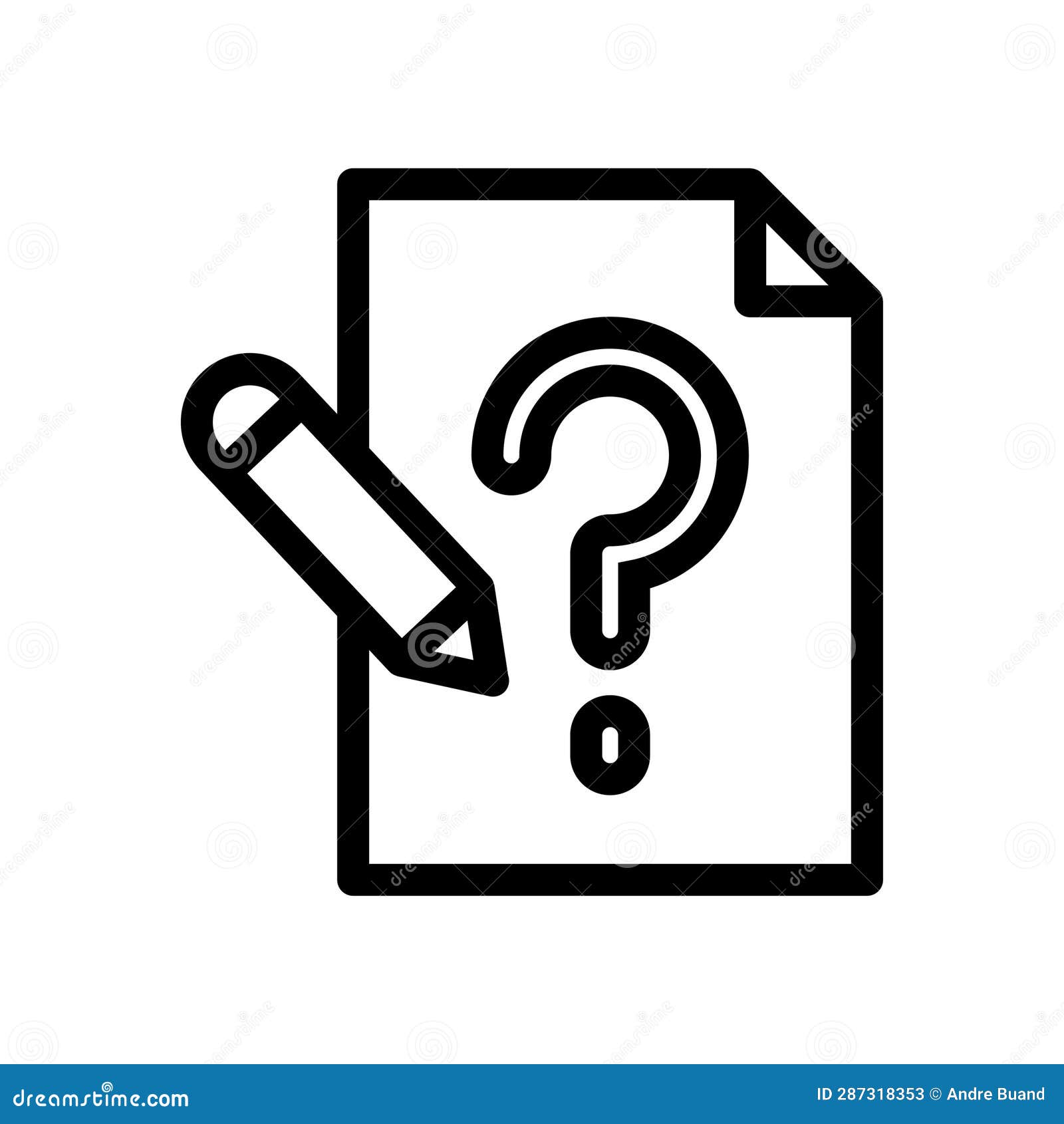 Question Line Icon Illustration Vector Graphic Stock Vector ...