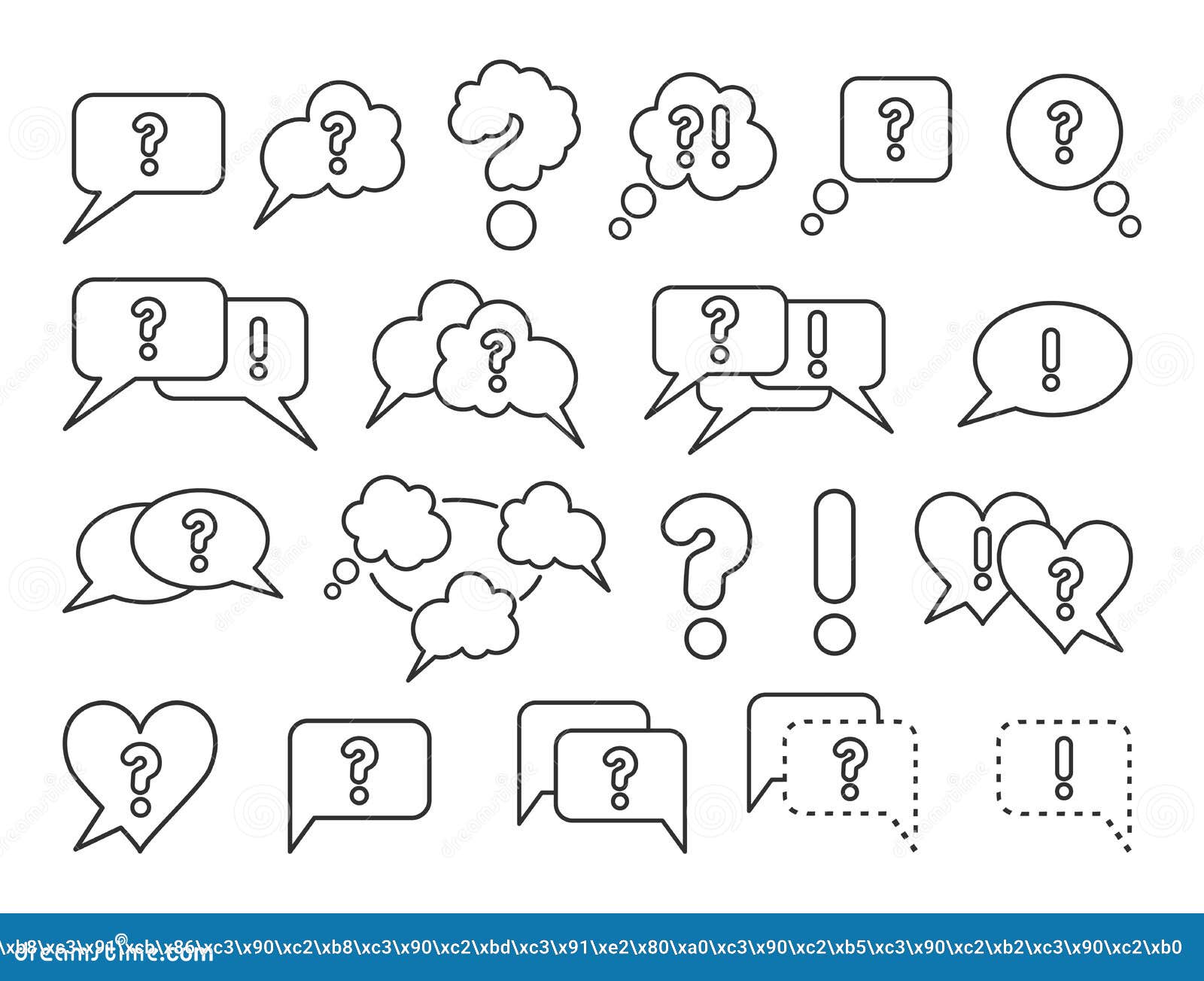 Question Logo. Speech Bubble Mark. Chat App Icon. Circle Stamp. Message ...