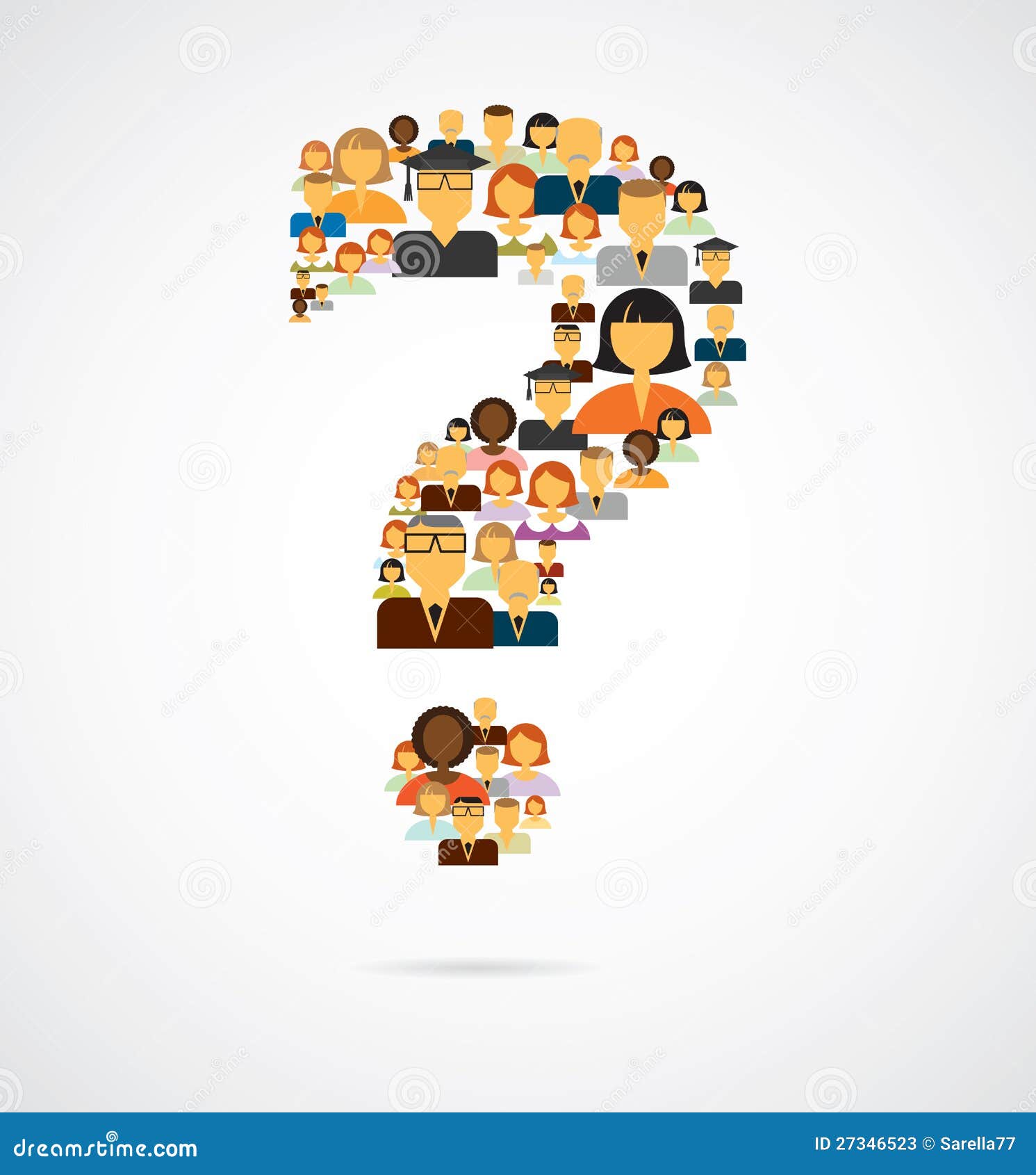 Question Made of People Icons Stock Vector - Illustration of symbol ...
