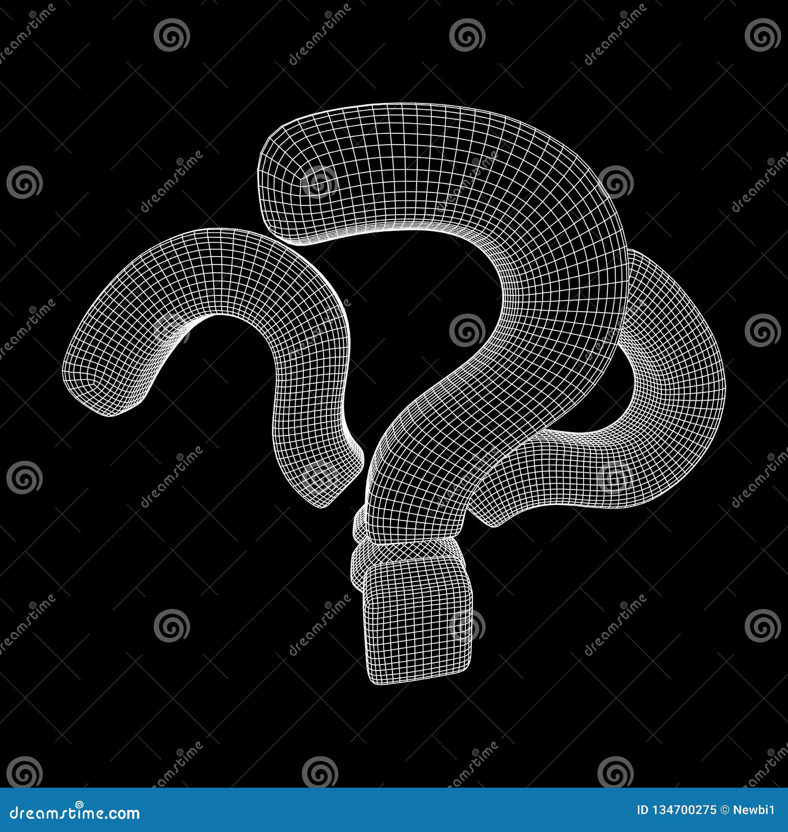 Question Mark Abstract Mesh Stock Vector - Illustration of query ...