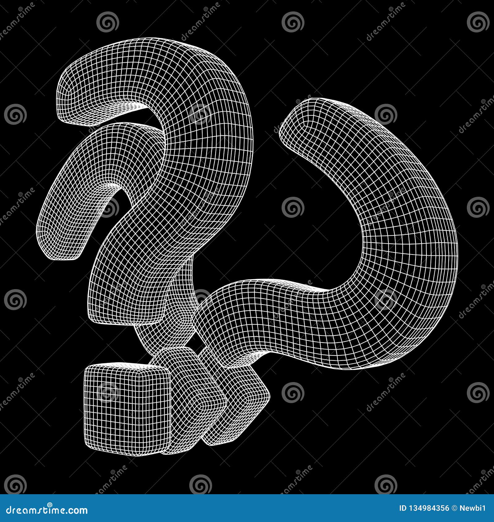 Question Mark Abstract Mesh Stock Vector - Illustration of internet ...
