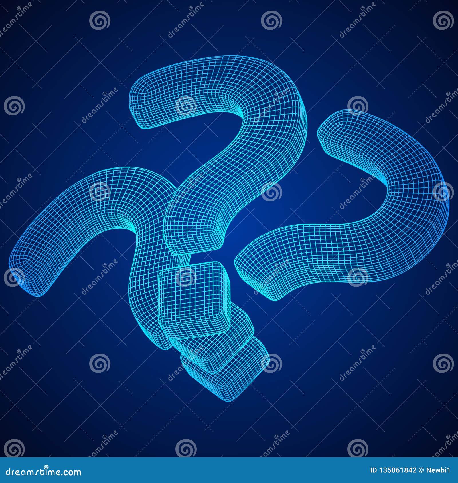 Question Mark Abstract Mesh Stock Vector - Illustration of mark, help ...