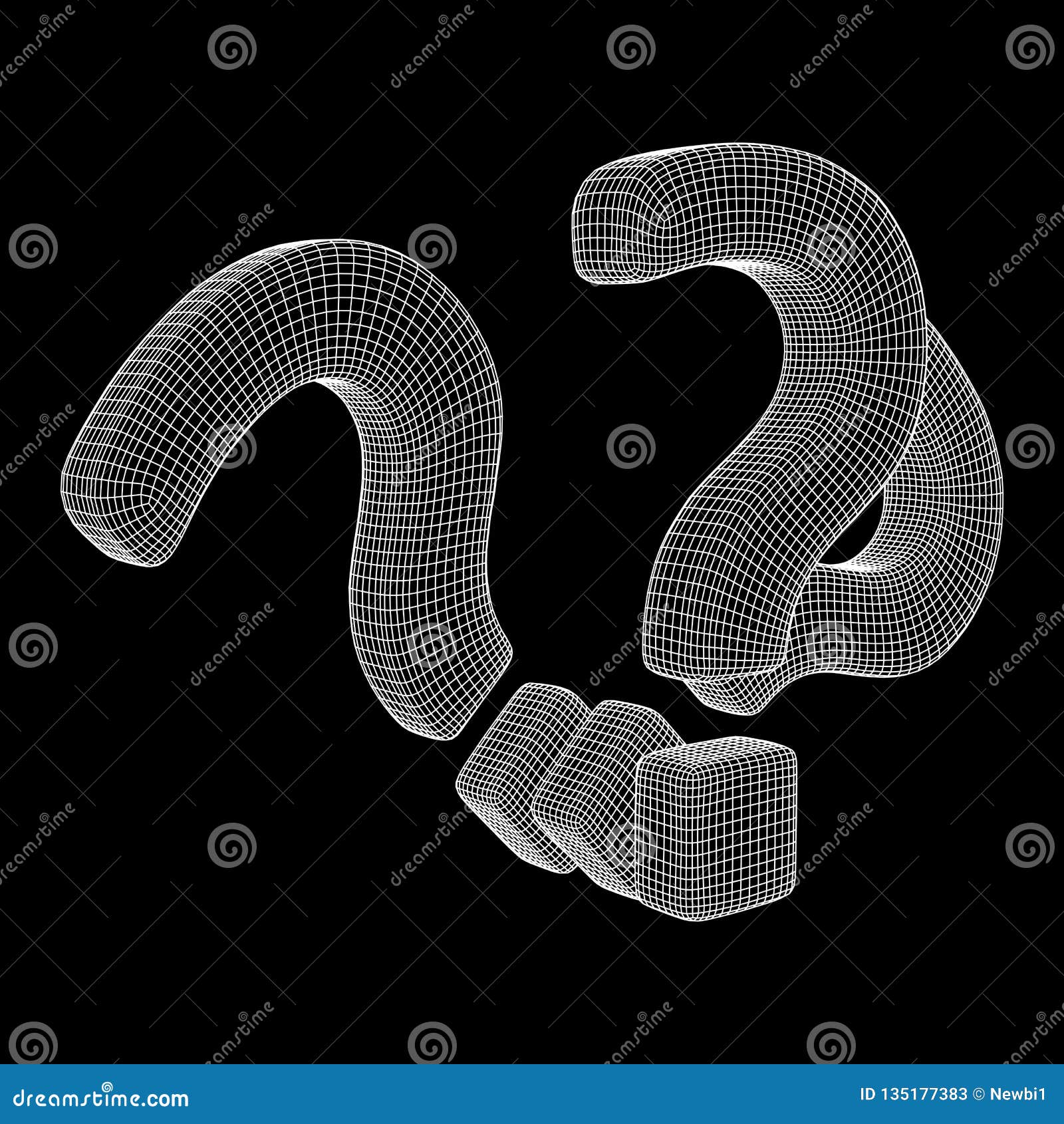 Question Mark Abstract Mesh Stock Vector - Illustration of problem ...
