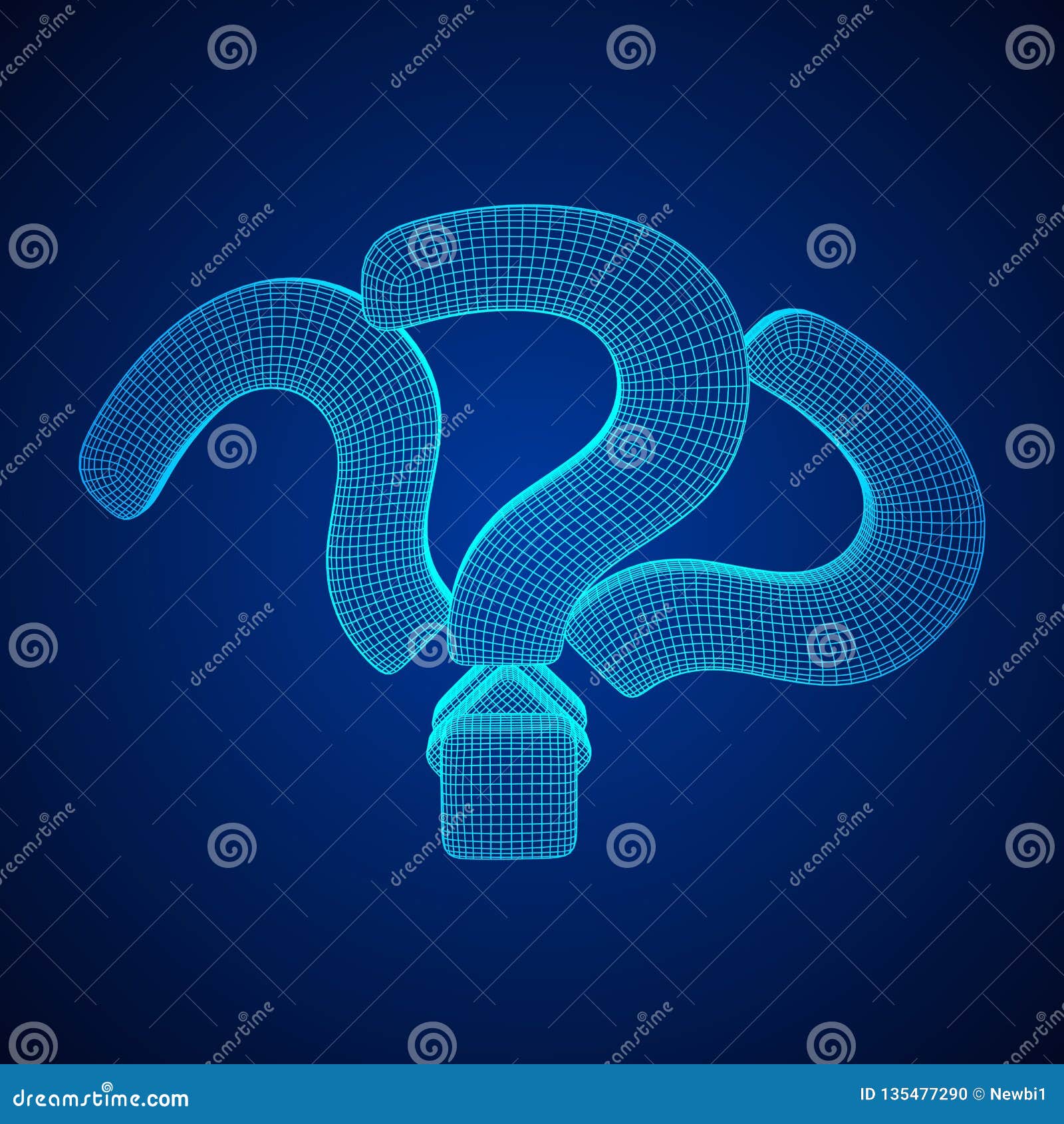 Question Mark Abstract Mesh Stock Vector - Illustration of element ...
