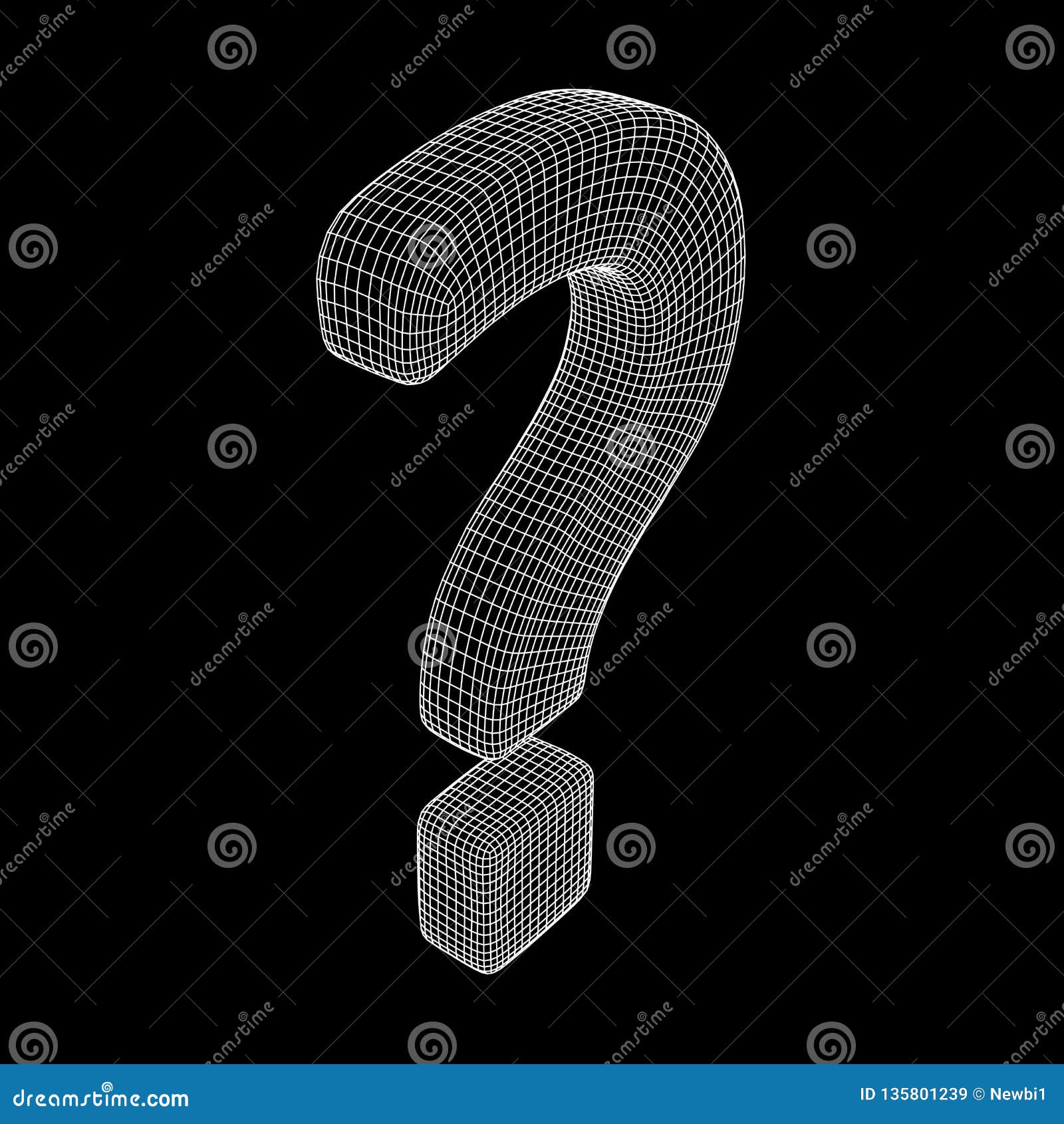Question Mark Abstract Mesh Stock Vector - Illustration of line ...
