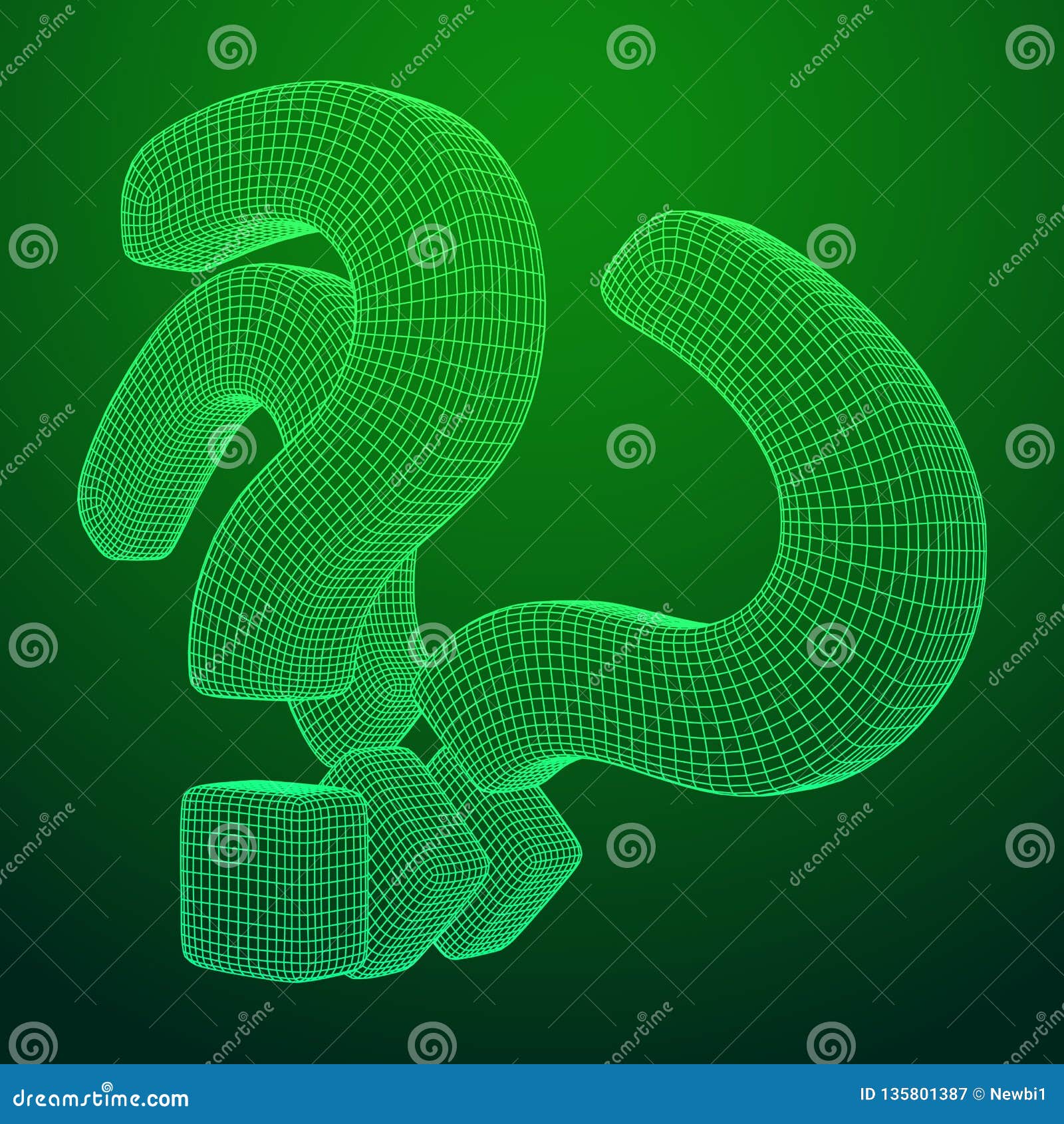 Question Mark Abstract Mesh Stock Vector - Illustration of mark, shape ...