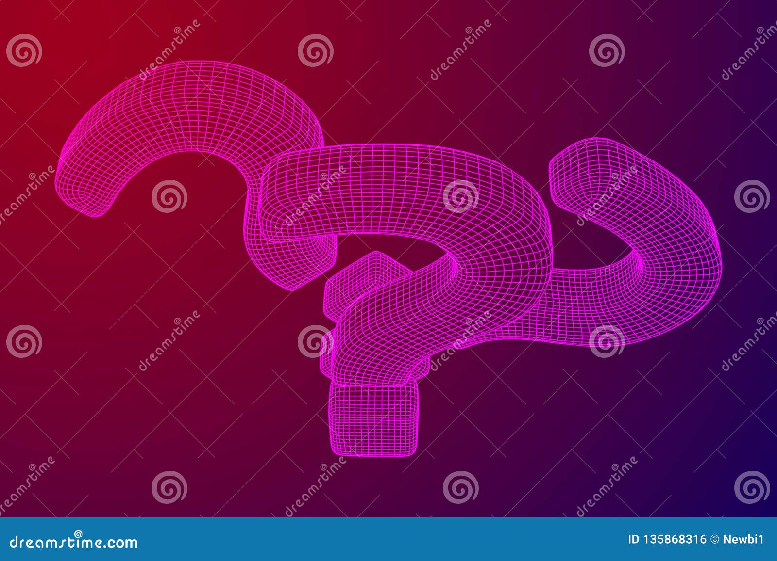 Question Mark Abstract Mesh Stock Vector - Illustration of line ...
