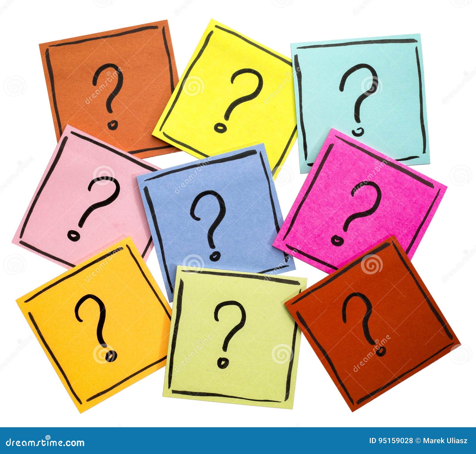 Question Mark Abstract - Sticky Note Set Stock Photo - Image of mark ...