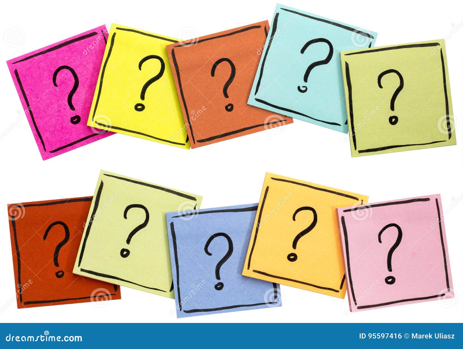 Question Mark Abstract - Sticky Note Set Stock Photo - Image of ...