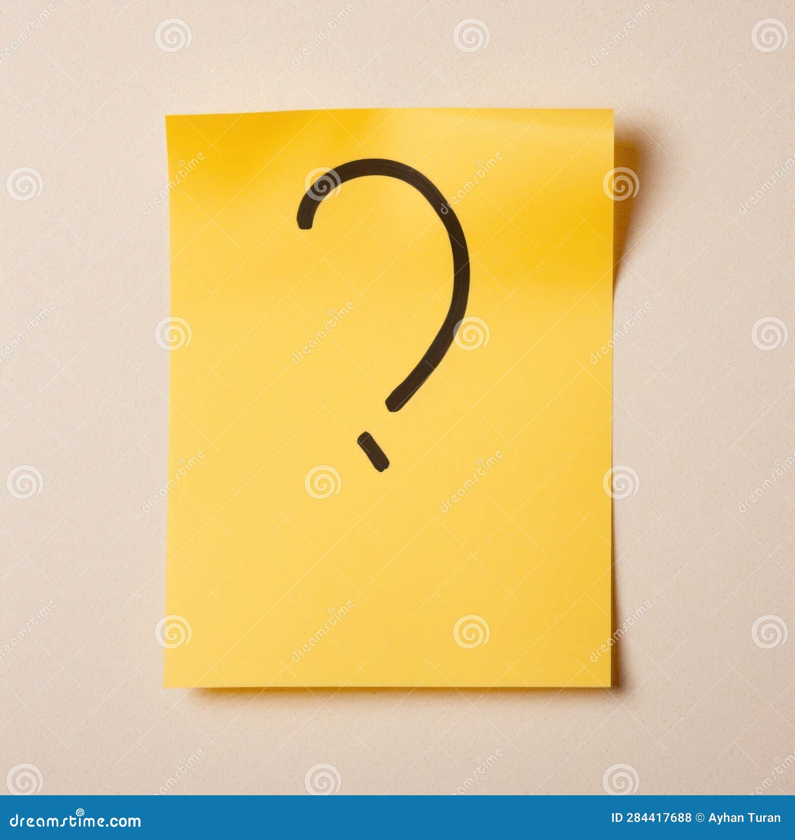 Question Mark on Adhesive Note Paper Stock Illustration - Illustration ...