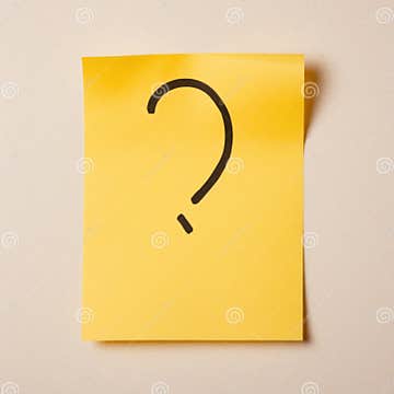 Question Mark on Adhesive Note Paper Stock Illustration - Illustration ...