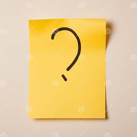 Question Mark on Adhesive Note Paper Stock Illustration - Illustration ...