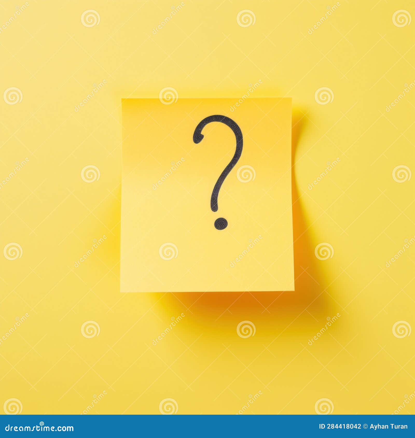 Question Mark on Adhesive Note Paper Stock Illustration - Illustration ...