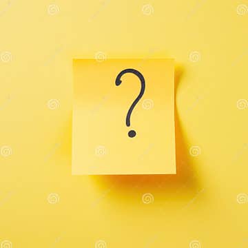 Question Mark on Adhesive Note Paper Stock Illustration - Illustration ...