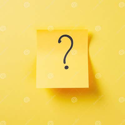 Question Mark on Adhesive Note Paper Stock Illustration - Illustration ...