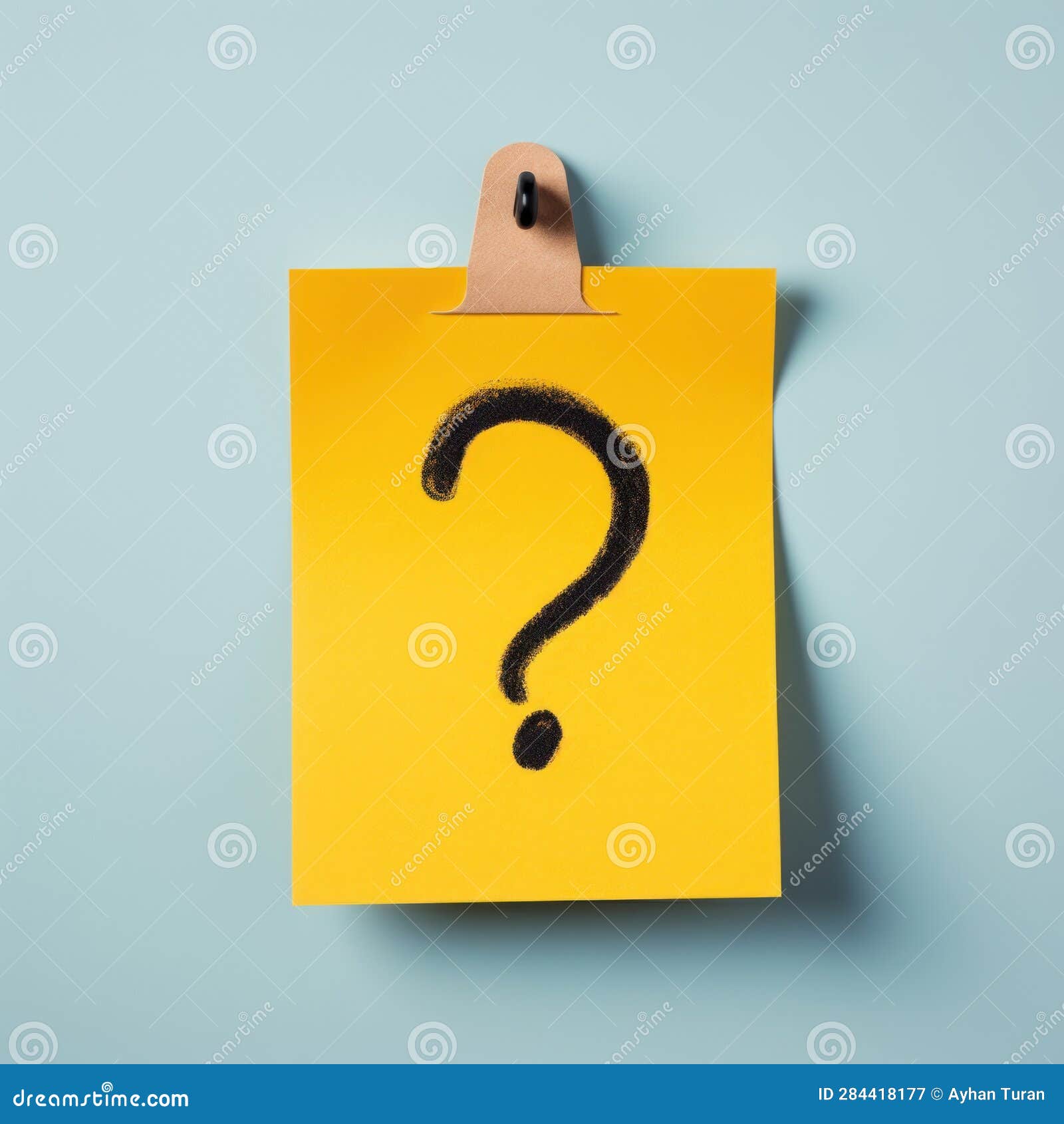 Question Mark on Adhesive Note Paper Stock Illustration - Illustration ...