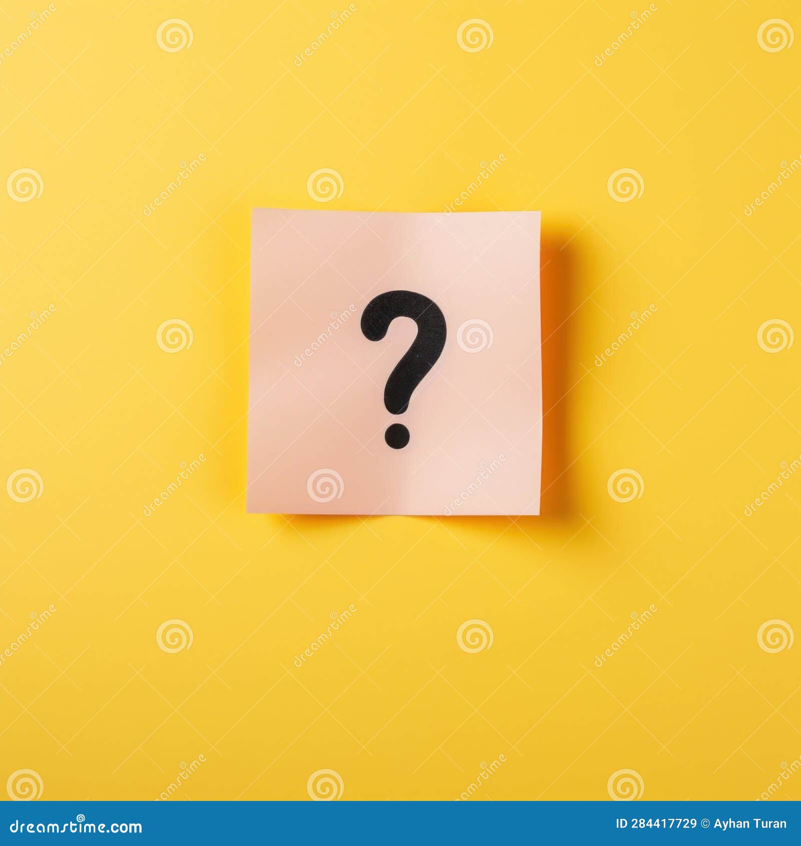 Question Mark on Adhesive Note Paper Stock Illustration - Illustration ...