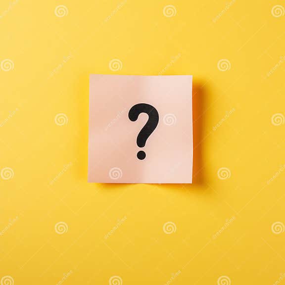 Question Mark on Adhesive Note Paper Stock Illustration - Illustration ...