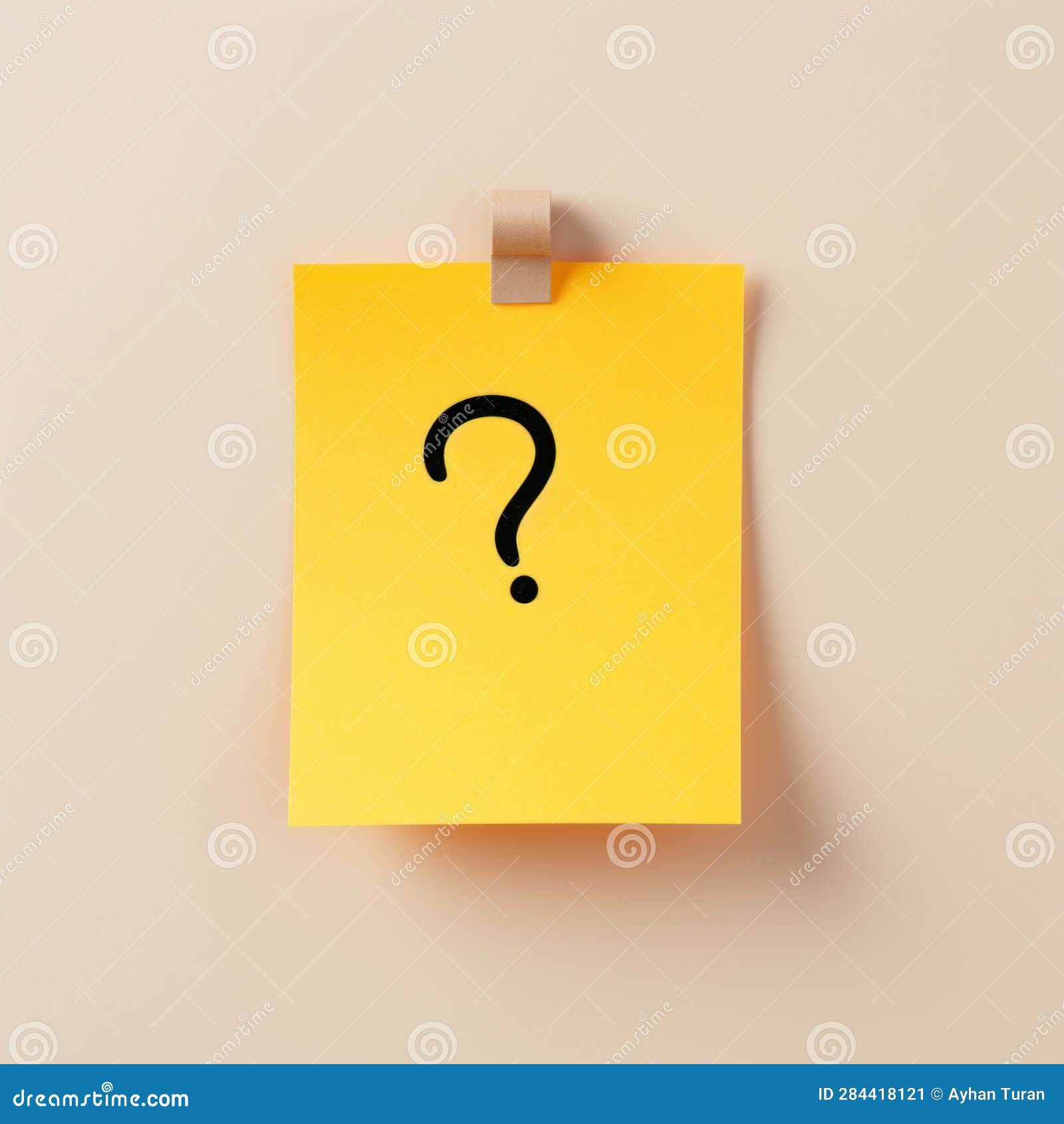 Question Mark on Adhesive Note Paper Stock Illustration - Illustration ...