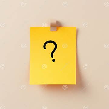 Question Mark on Adhesive Note Paper Stock Illustration - Illustration ...