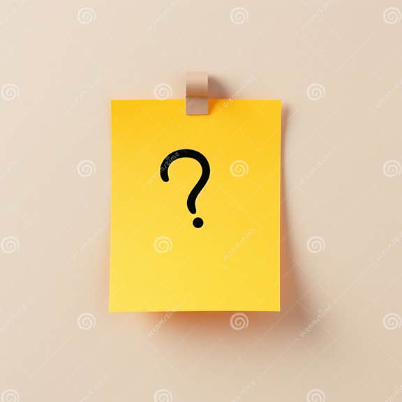 Question Mark on Adhesive Note Paper Stock Illustration - Illustration ...