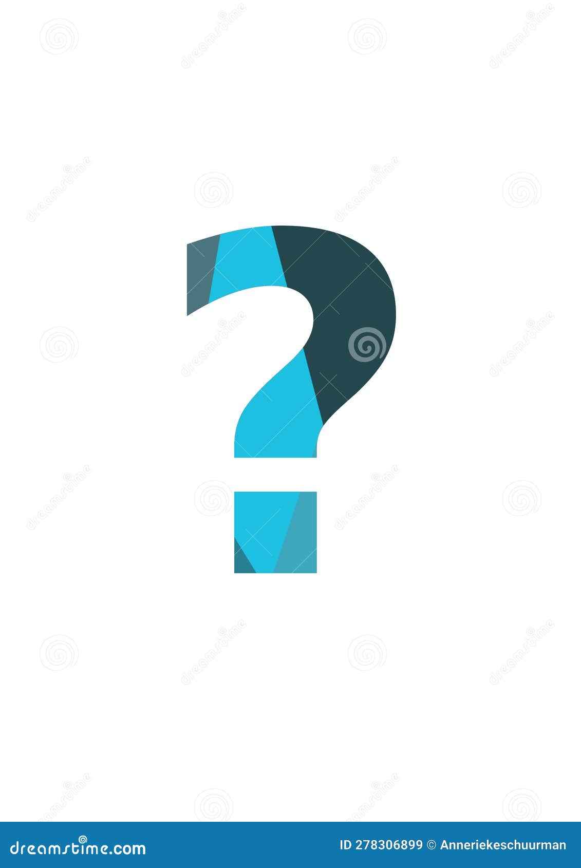 Question Mark of the Alphabet Made with Dark and Light Blue Plane ...