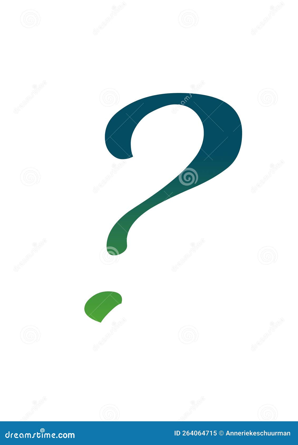 Question Mark of the Alphabet Made with Green and Blue Gradient Stock ...
