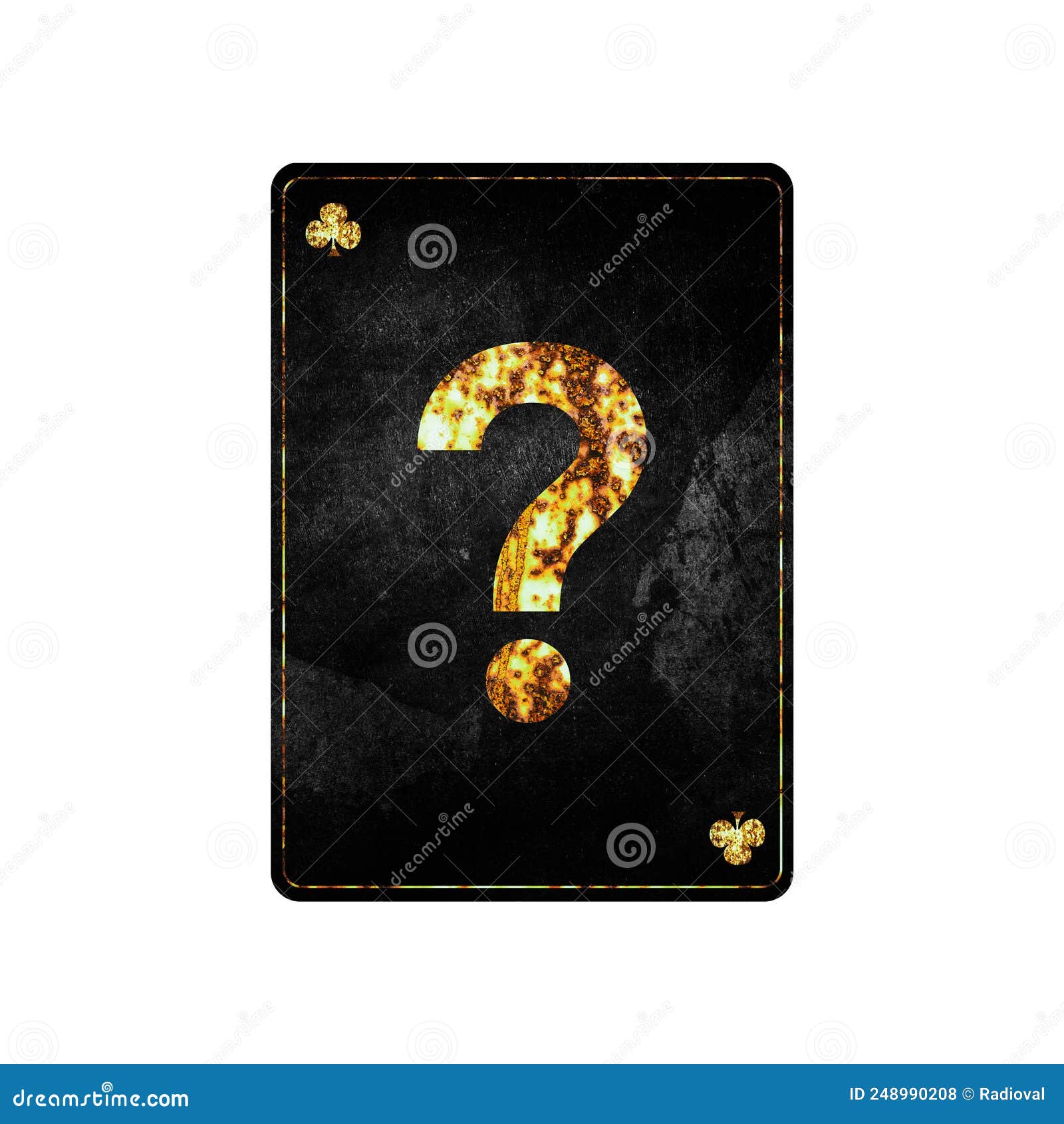 Question Mark. Alphabet on Vintage Playing Cards. Isolated on White ...